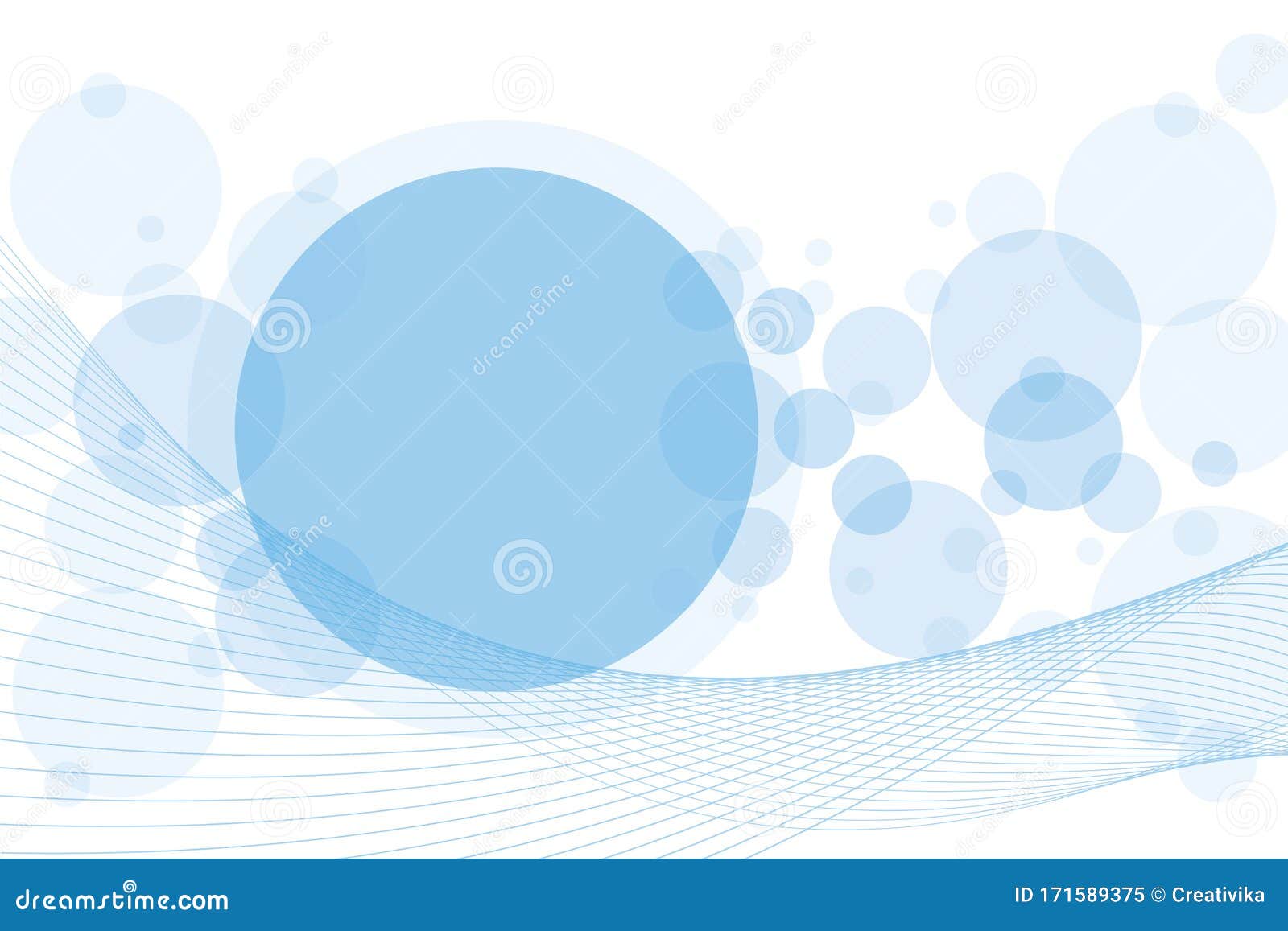 Circles and Waved Parallel Lines Background Stock Vector - Illustration ...