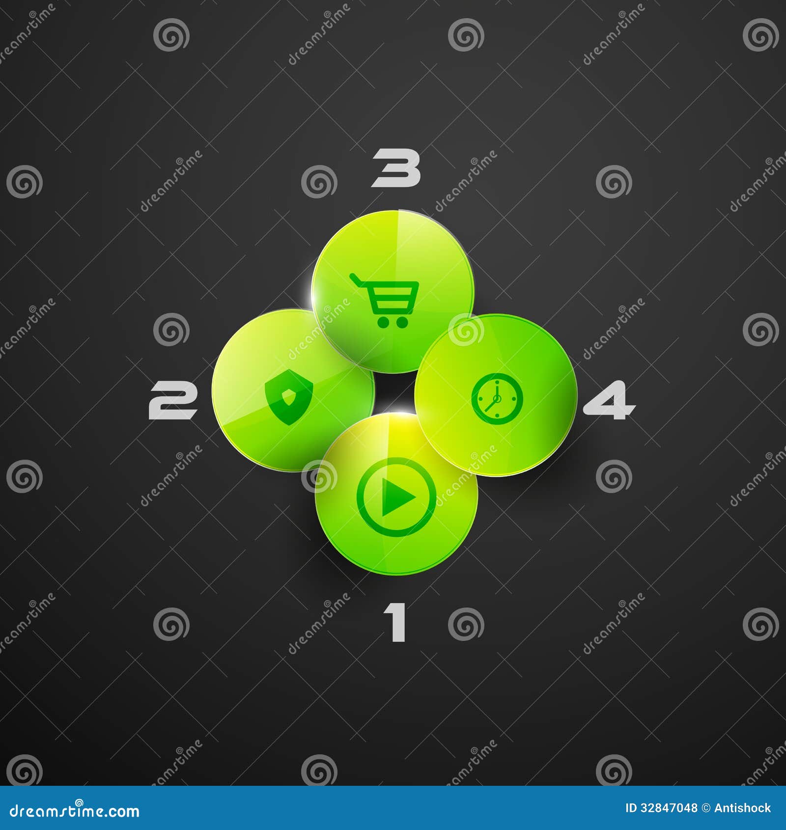 Circles Web Infographic Modern Design Stock Vector - Illustration of ...