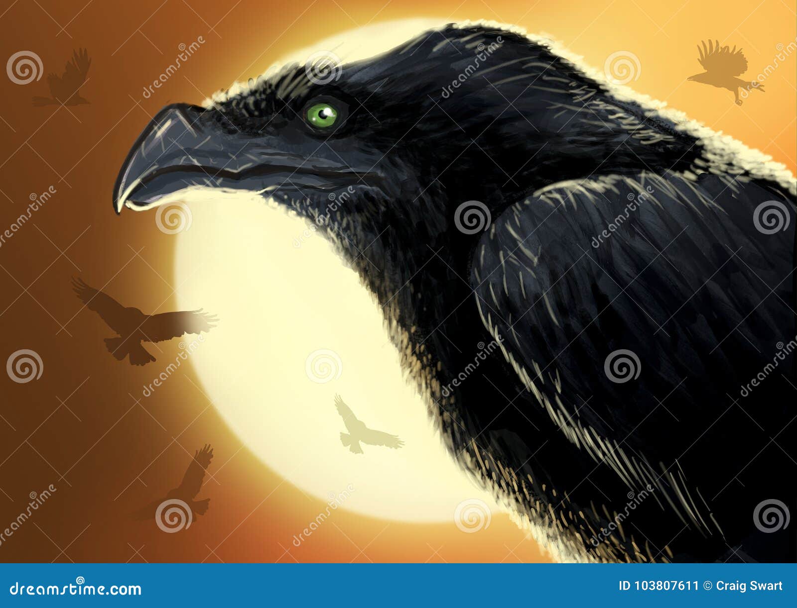 Circling Crows Stock Illustrations – 12 Circling Crows Stock ...