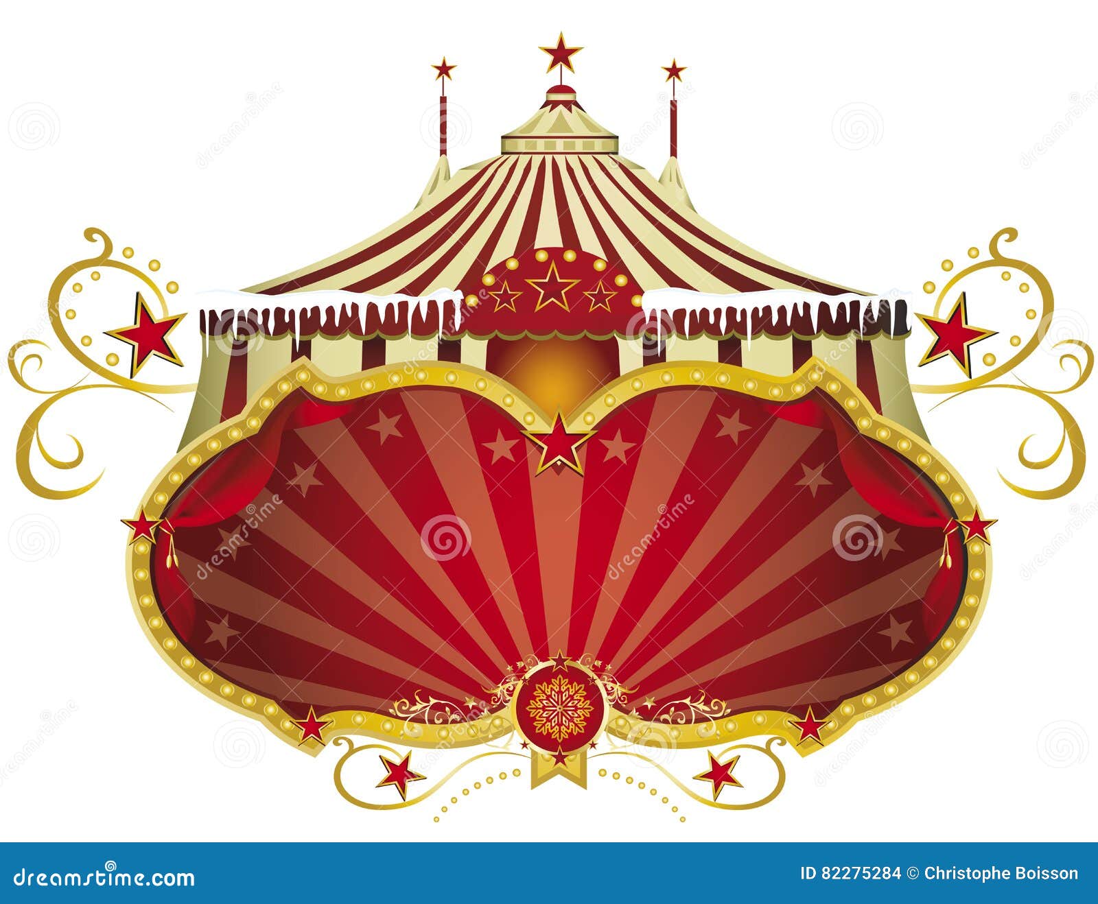 Circo del segno di Natale illustrazione vettoriale. Illustrazione di ...