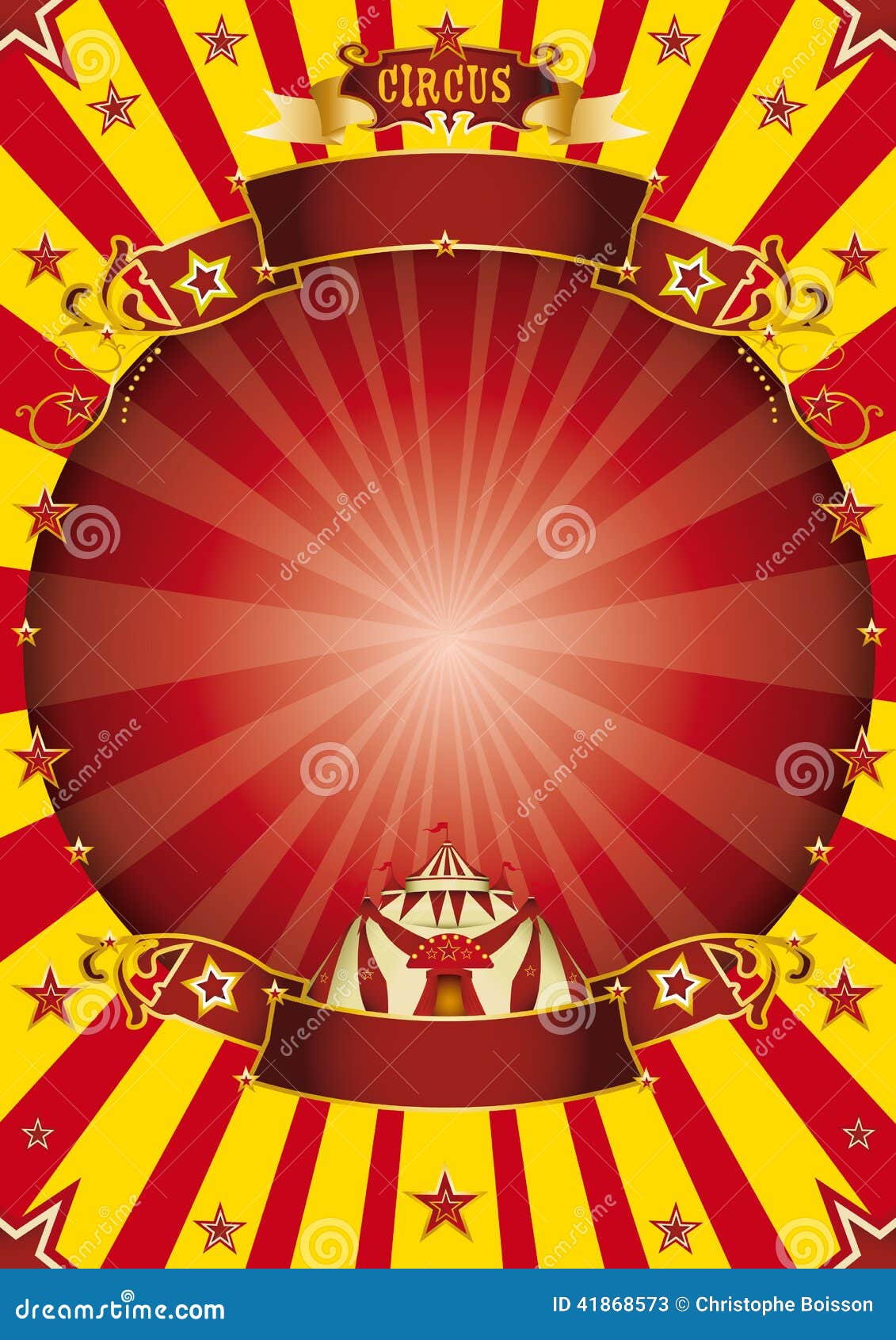 Circo rojo y amarillo ilustración del vector. Ilustración de papel ...