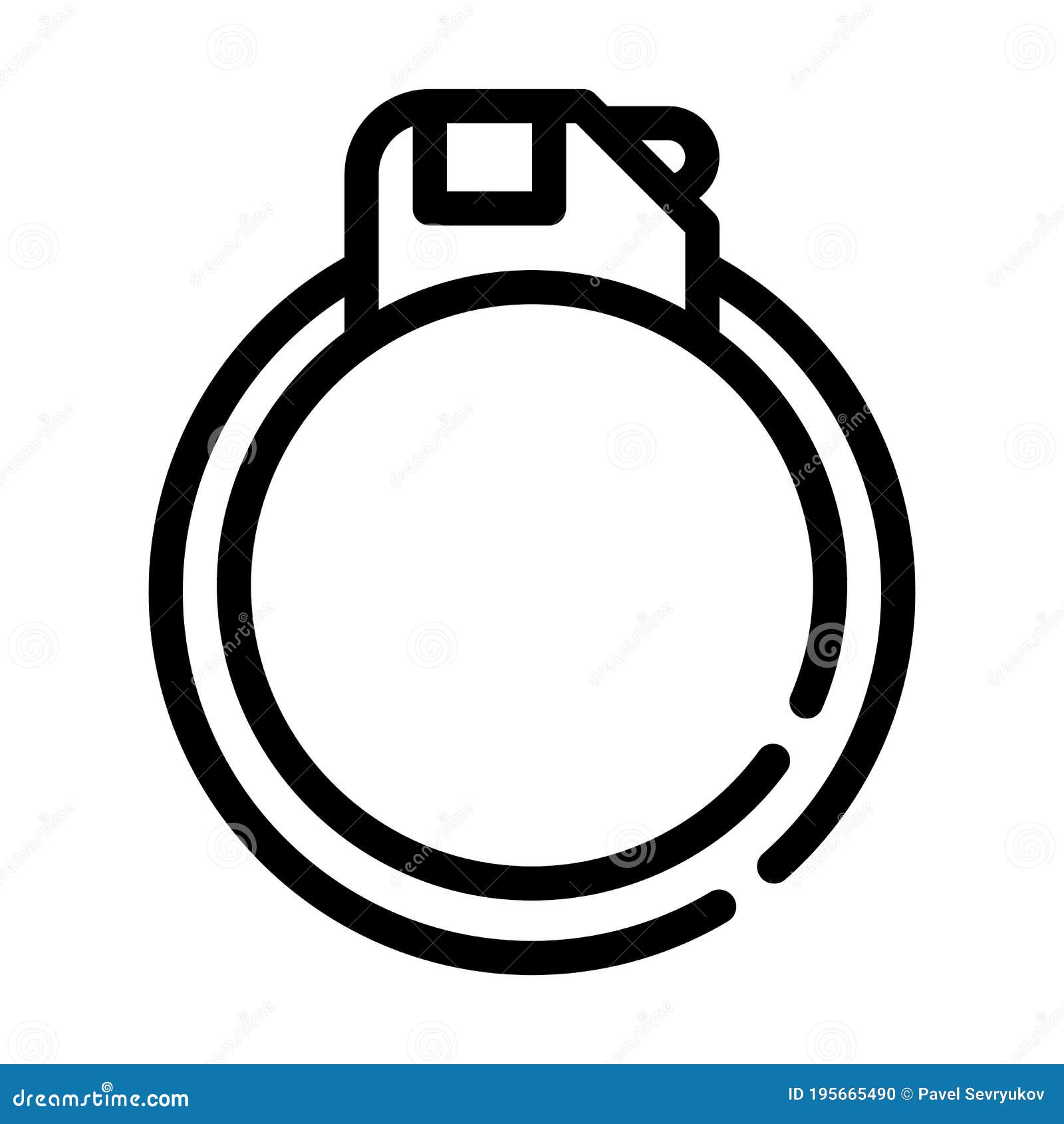 Circometer Measuring Equipment Line Icon Vector Illustration Stock ...
