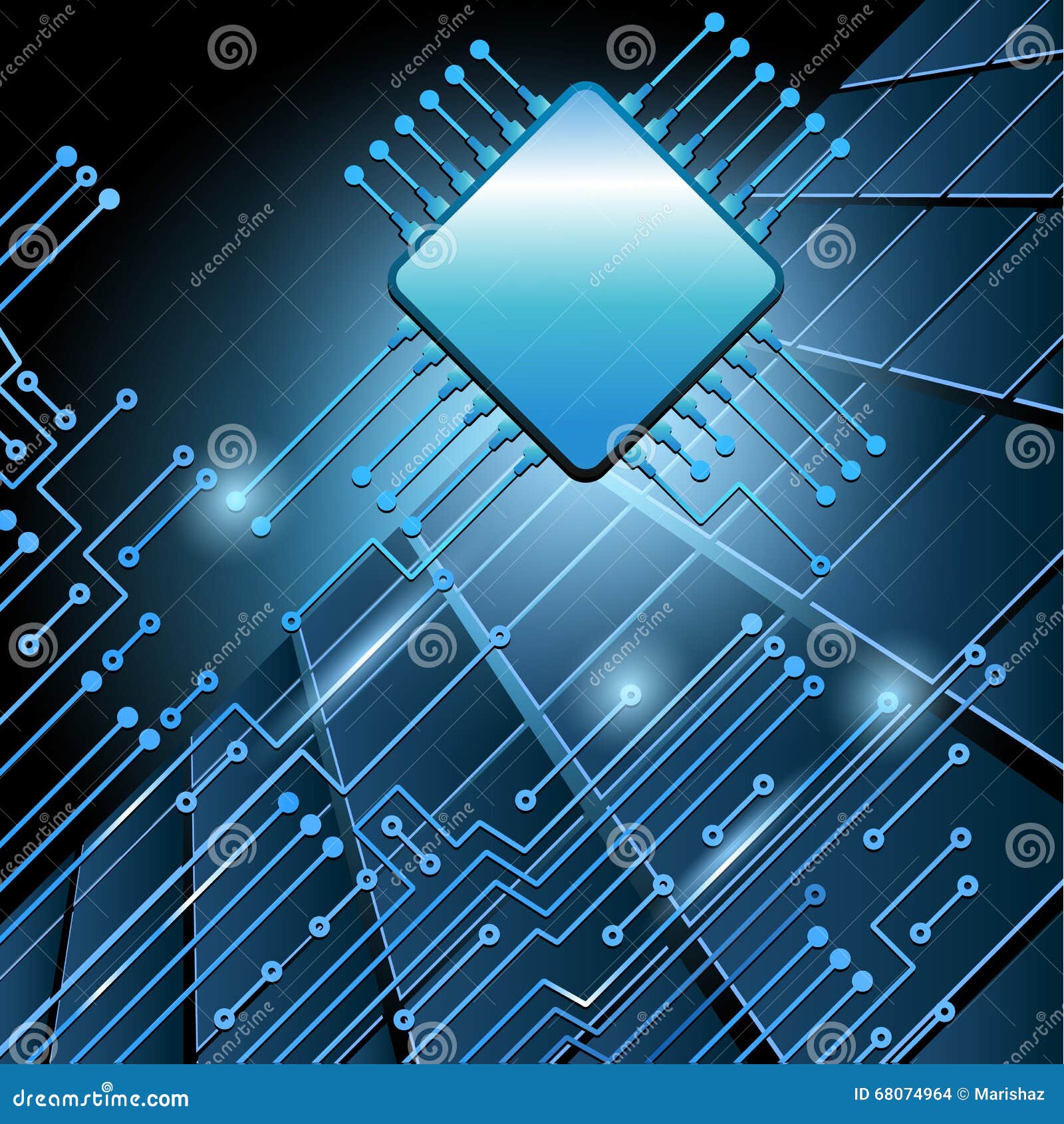Circuit électronique Moderne De Dessin Illustration de Vecteur ...