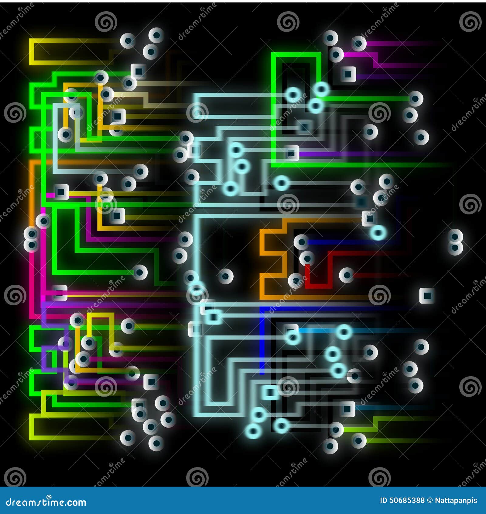 Circuit, Abstract Background Stock Illustration - Illustration of ...