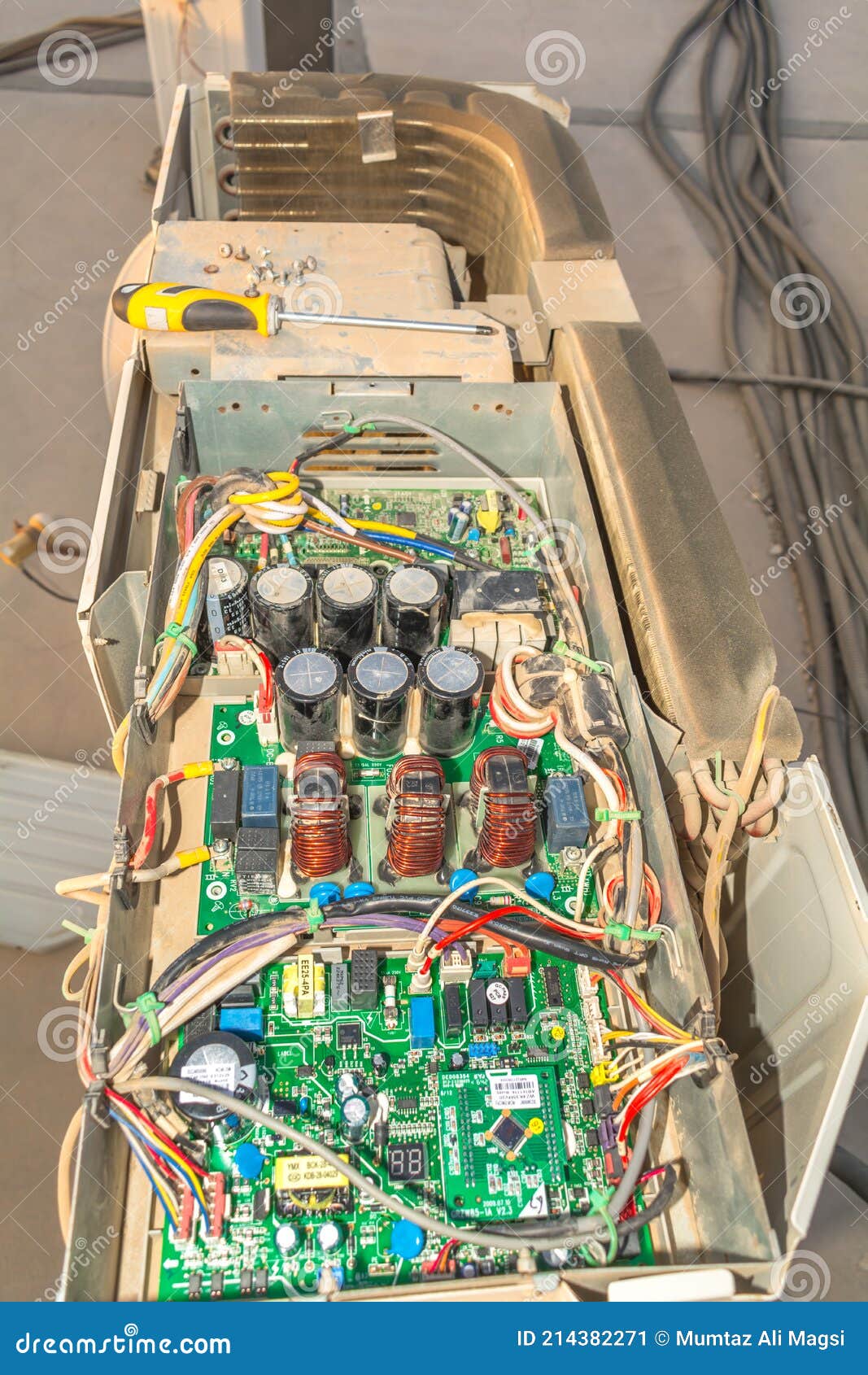 Circuit of a Ac Convertor or Motherboard Stock Image - Image of ...