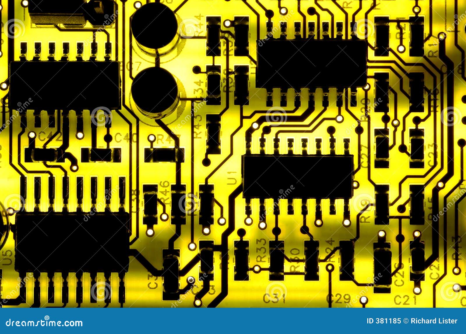 Circuit board stock image. Image of yellow, circuit, technology - 381185