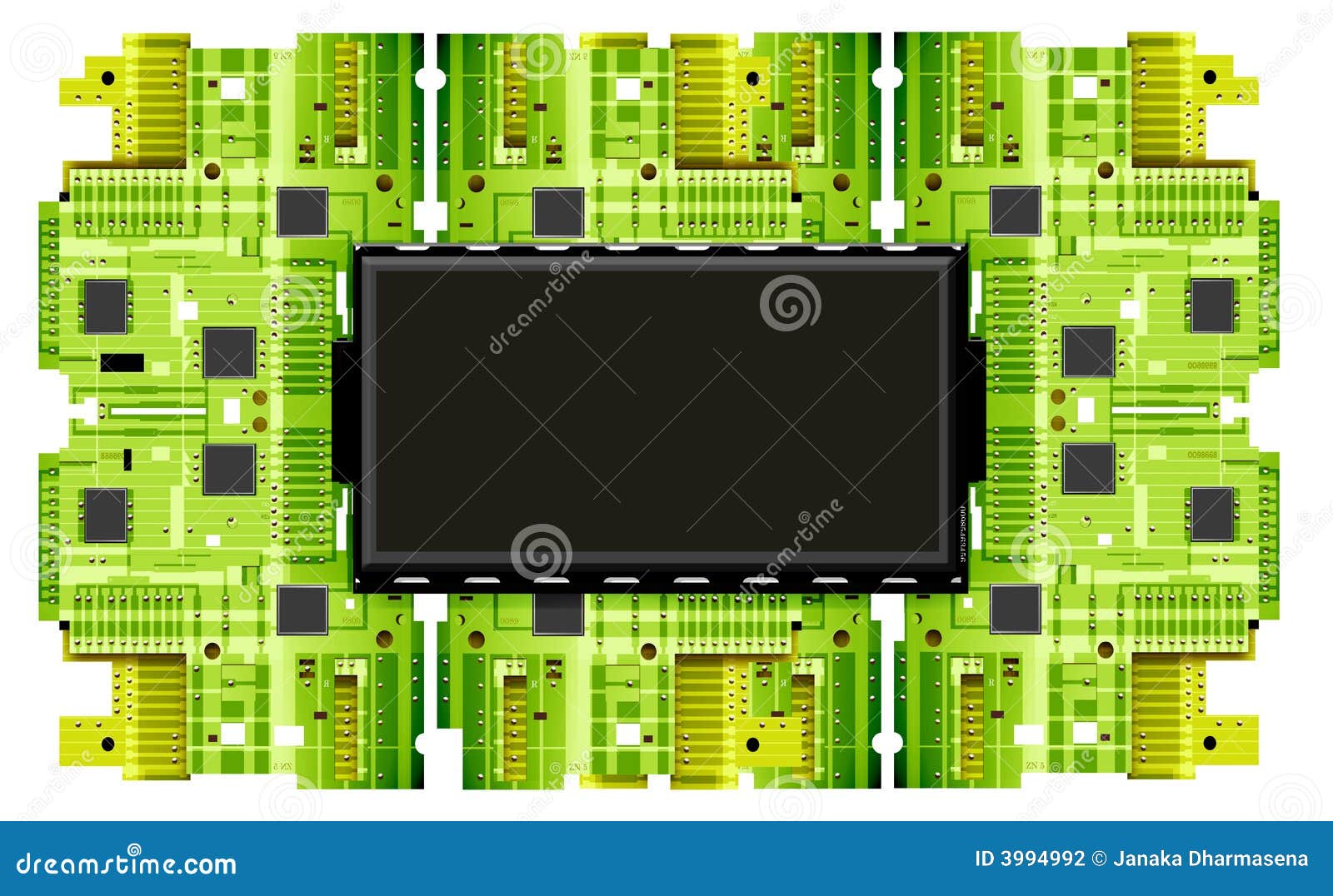 Circuit board stock illustration. Illustration of color - 3994992