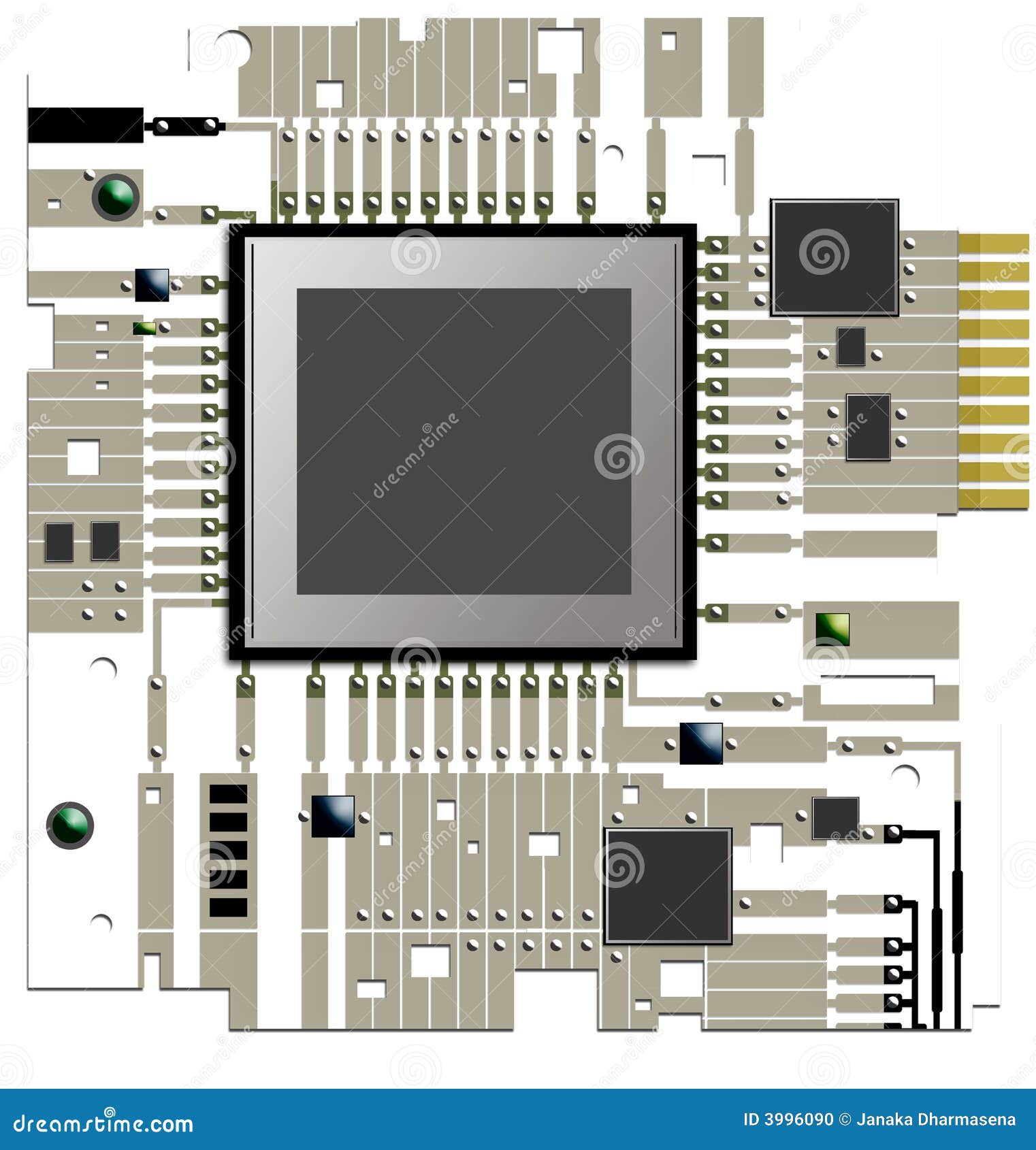 Circuit board stock illustration. Illustration of creative - 3996090