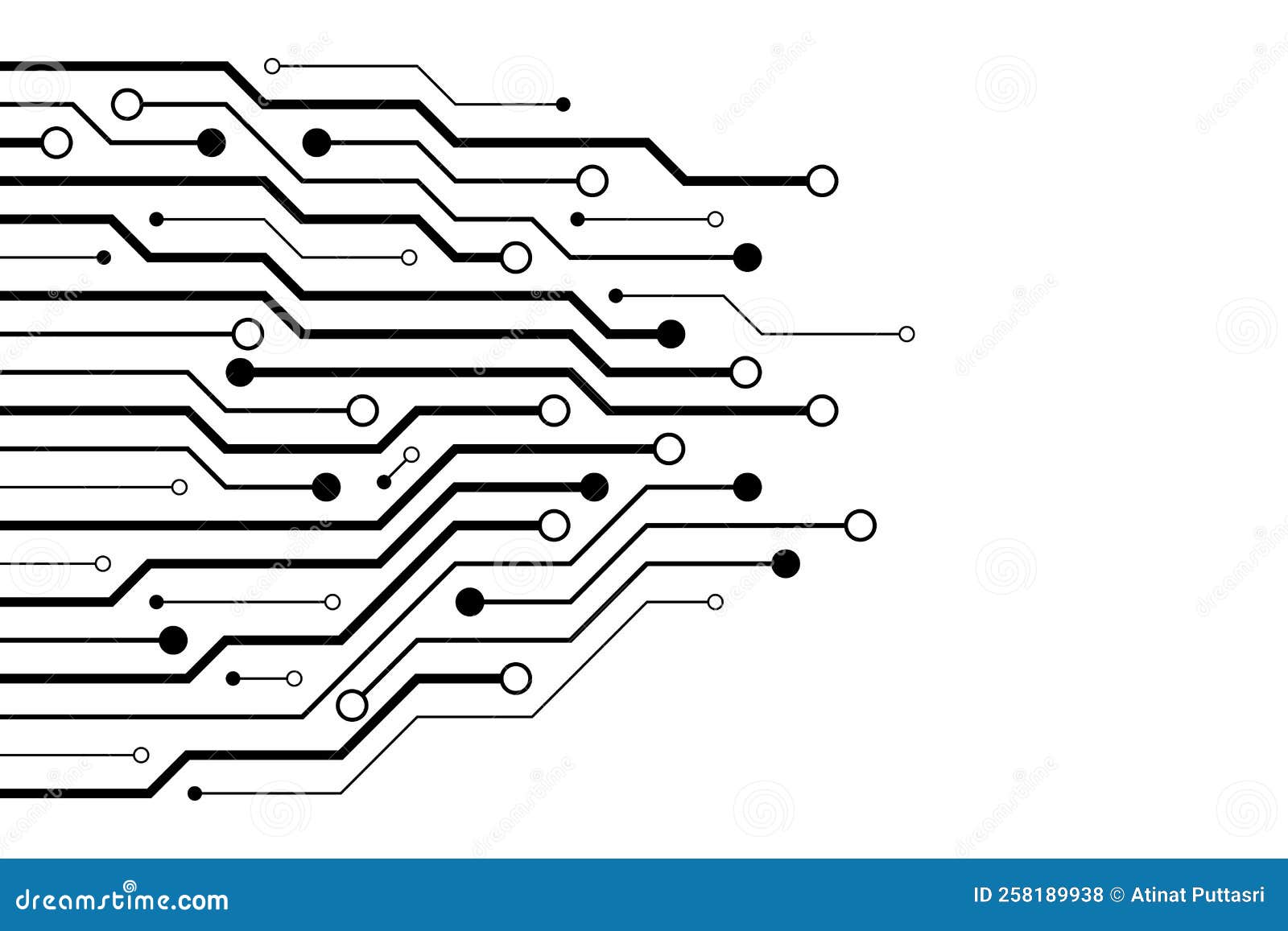 Circuit Board Abstract Technology Geometric Shape on White Background ...