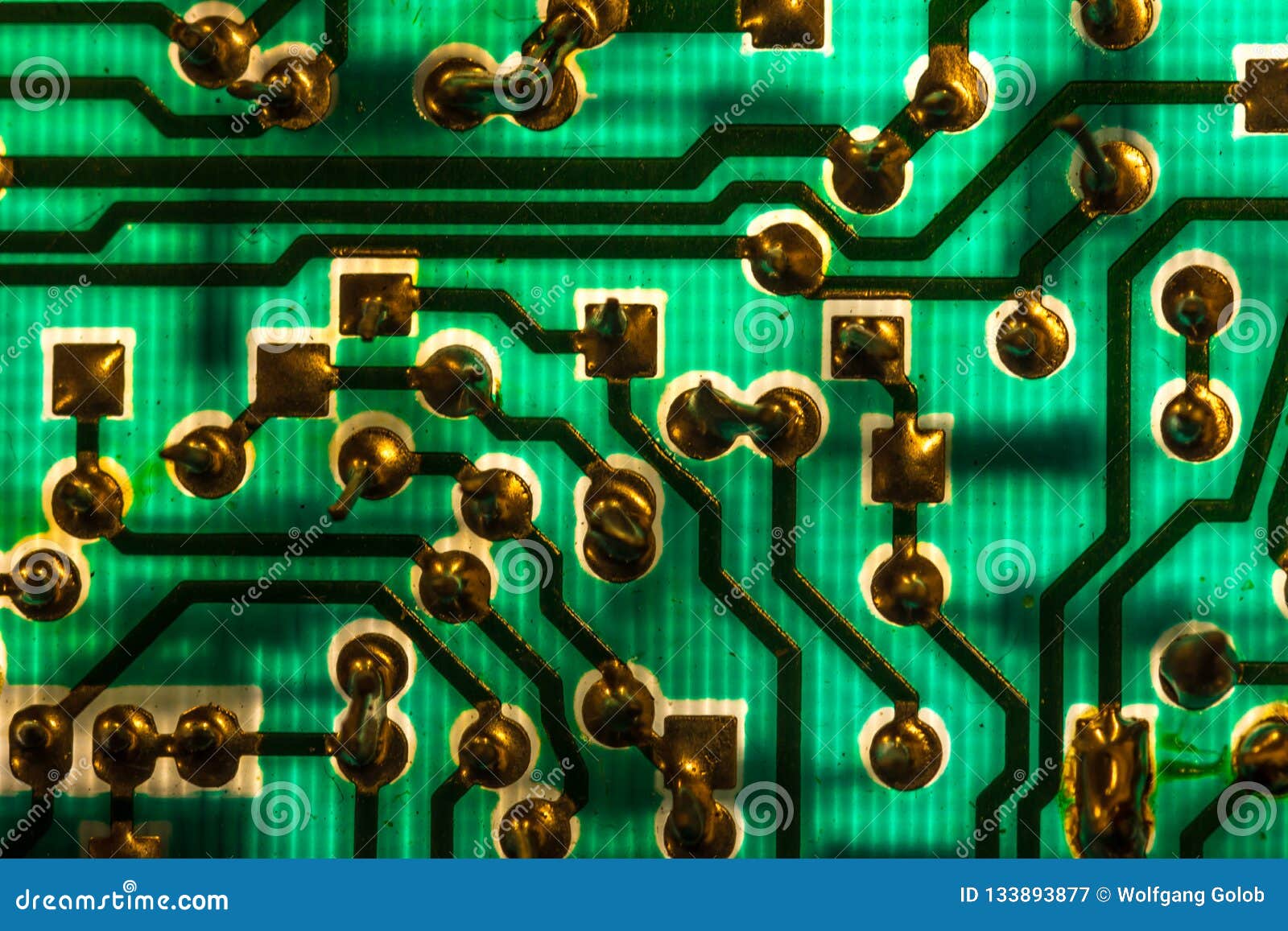 Circuit board - back side stock image. Image of capacitor - 133893877