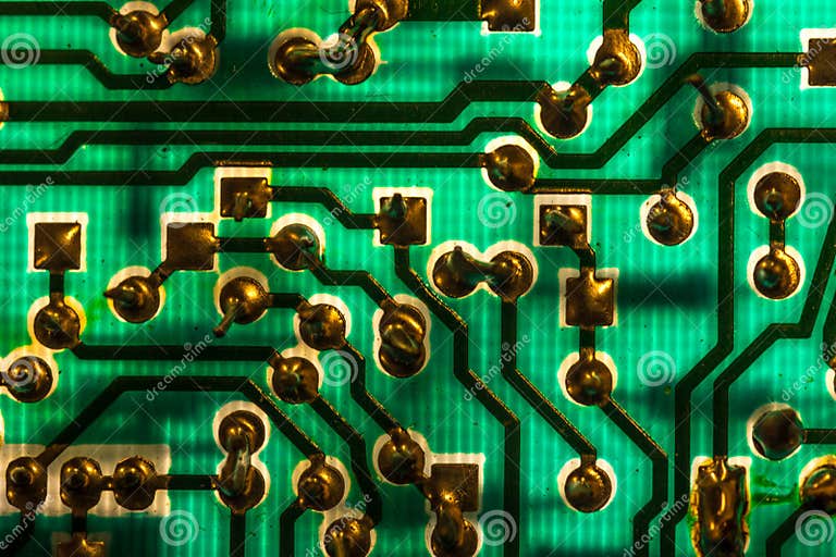 Circuit board - back side stock image. Image of capacitor - 133893877