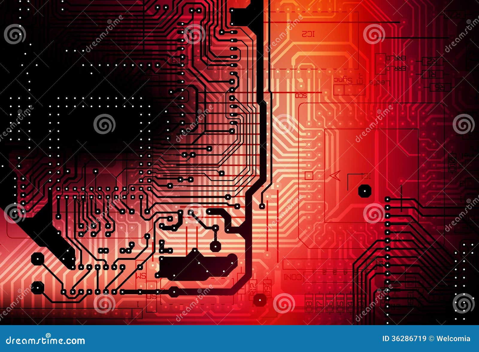 Circuit Board Backdrop stock illustration. Illustration of connect ...