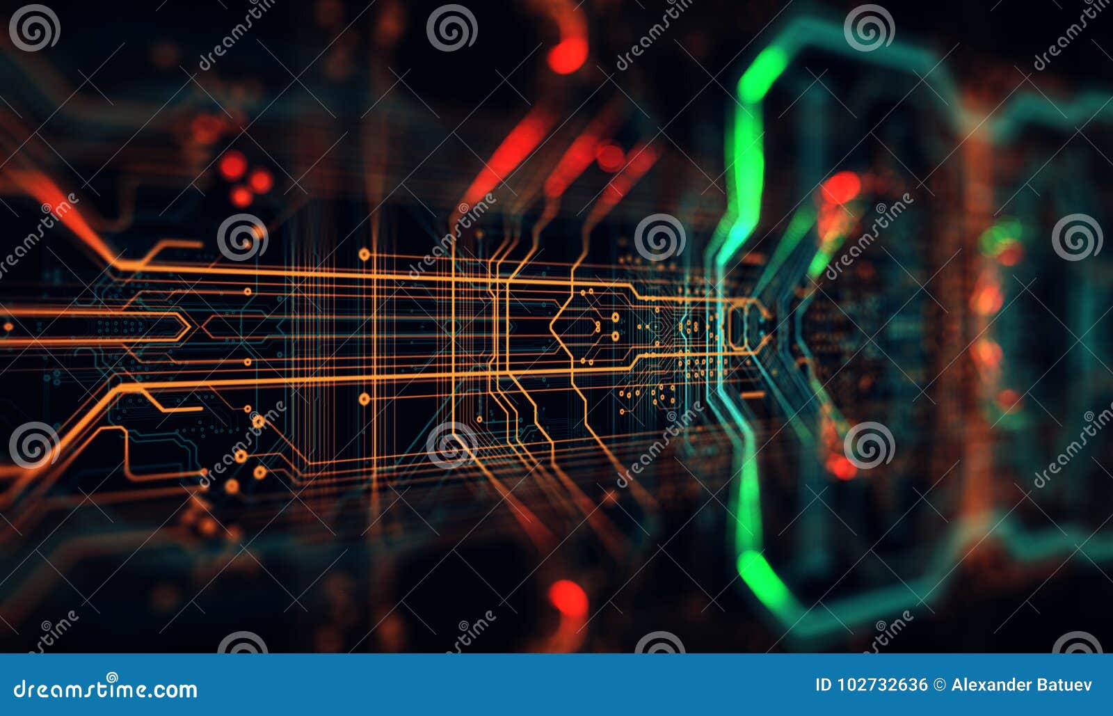 3D Render Abstract Background Made of Array of Points and Line. Stock ...