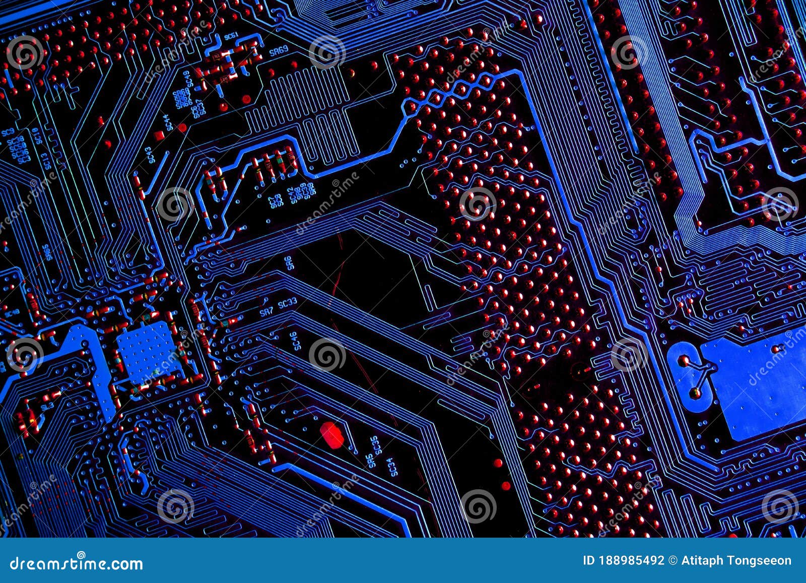 Circuit Board Background of Computer Motherboard Stock Photo - Image of ...