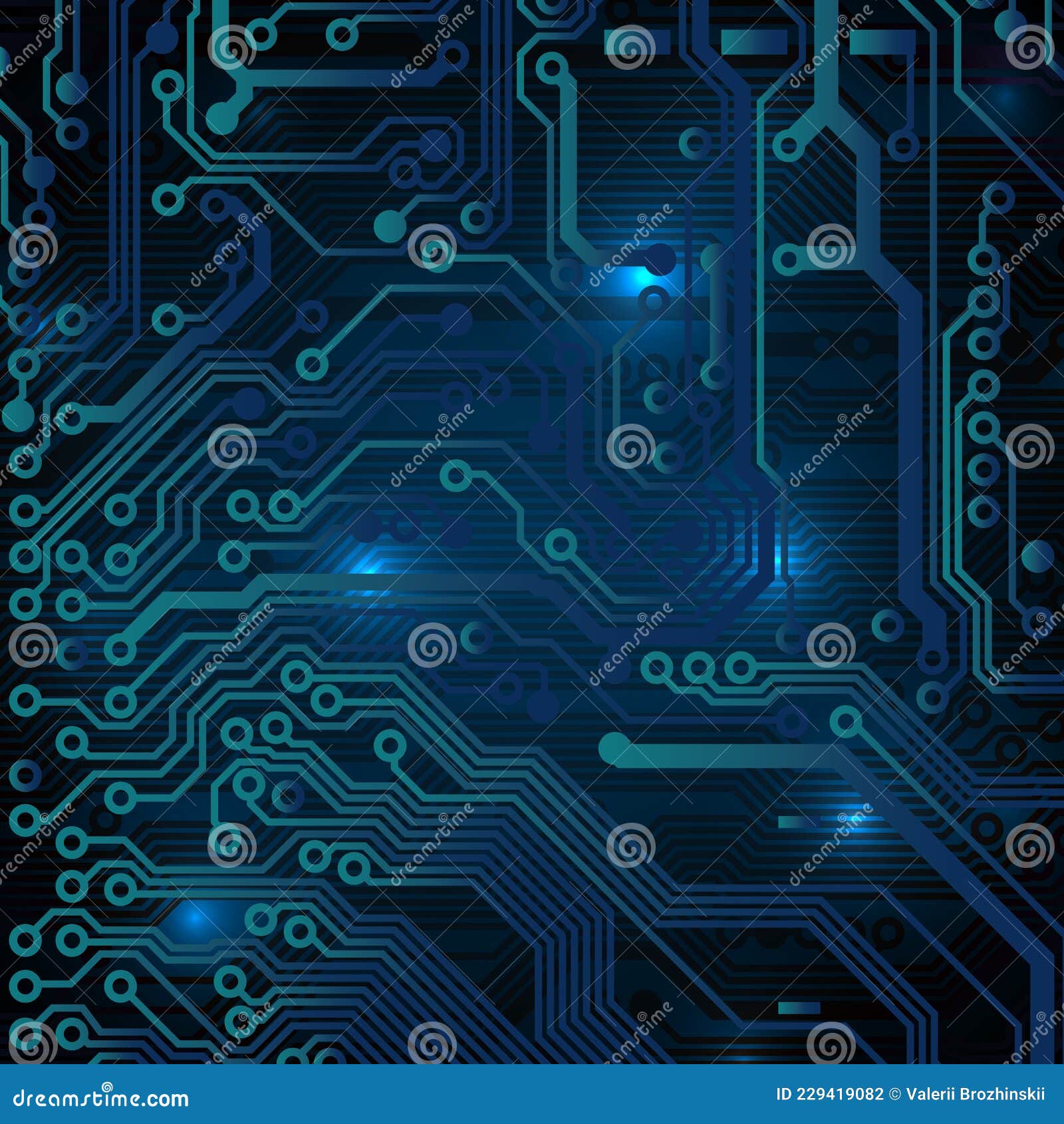 Circuit Board Background. Technology Concept, Dark Background. Analog ...