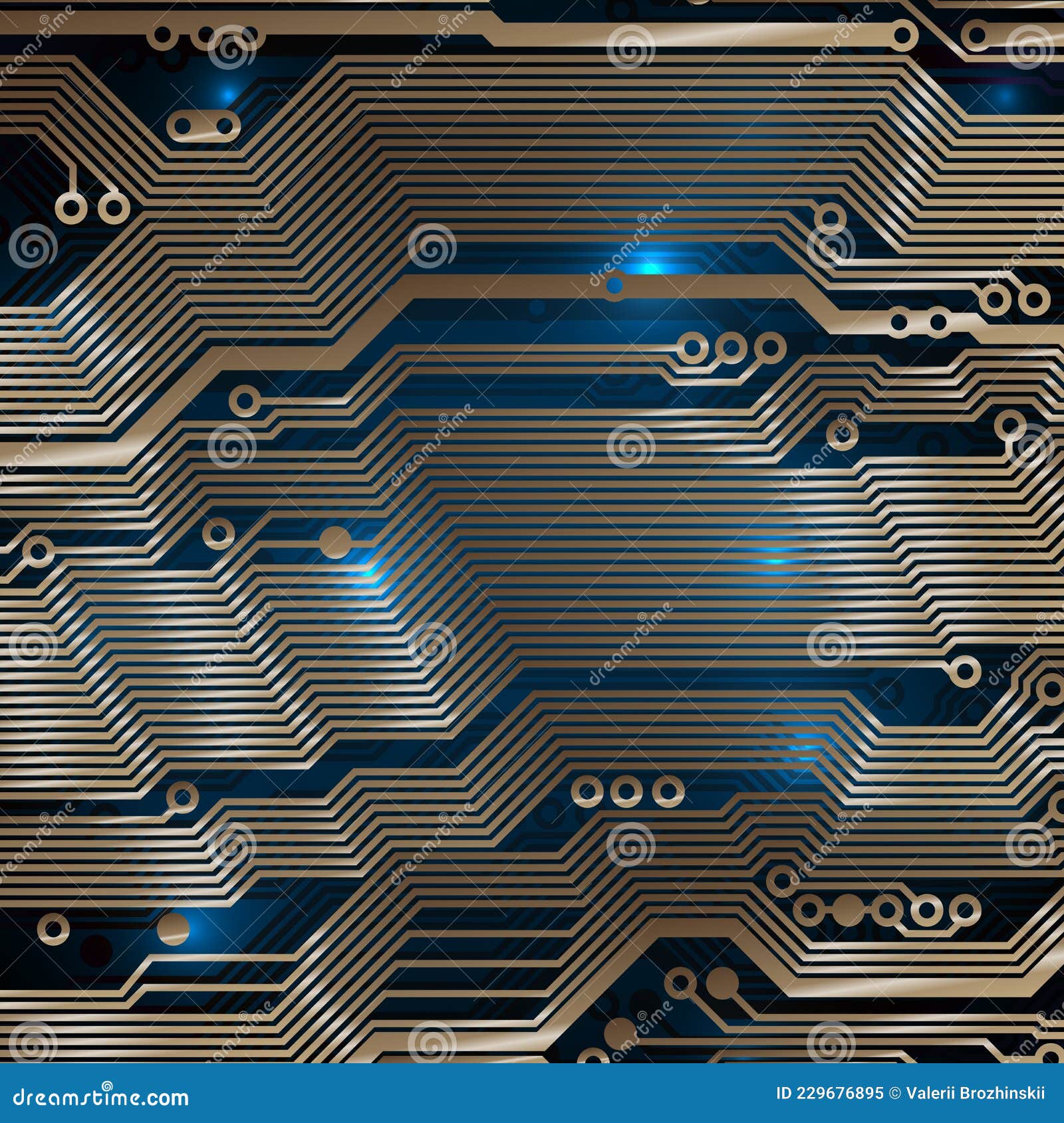 Circuit Board Background. Technology Concept, Dark Background. Analog ...