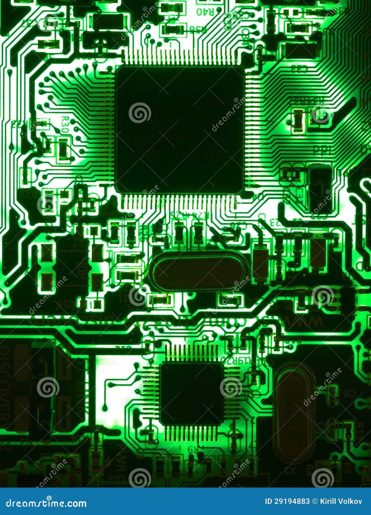 Circuit board backlight stock image. Image of capacitor - 29194883