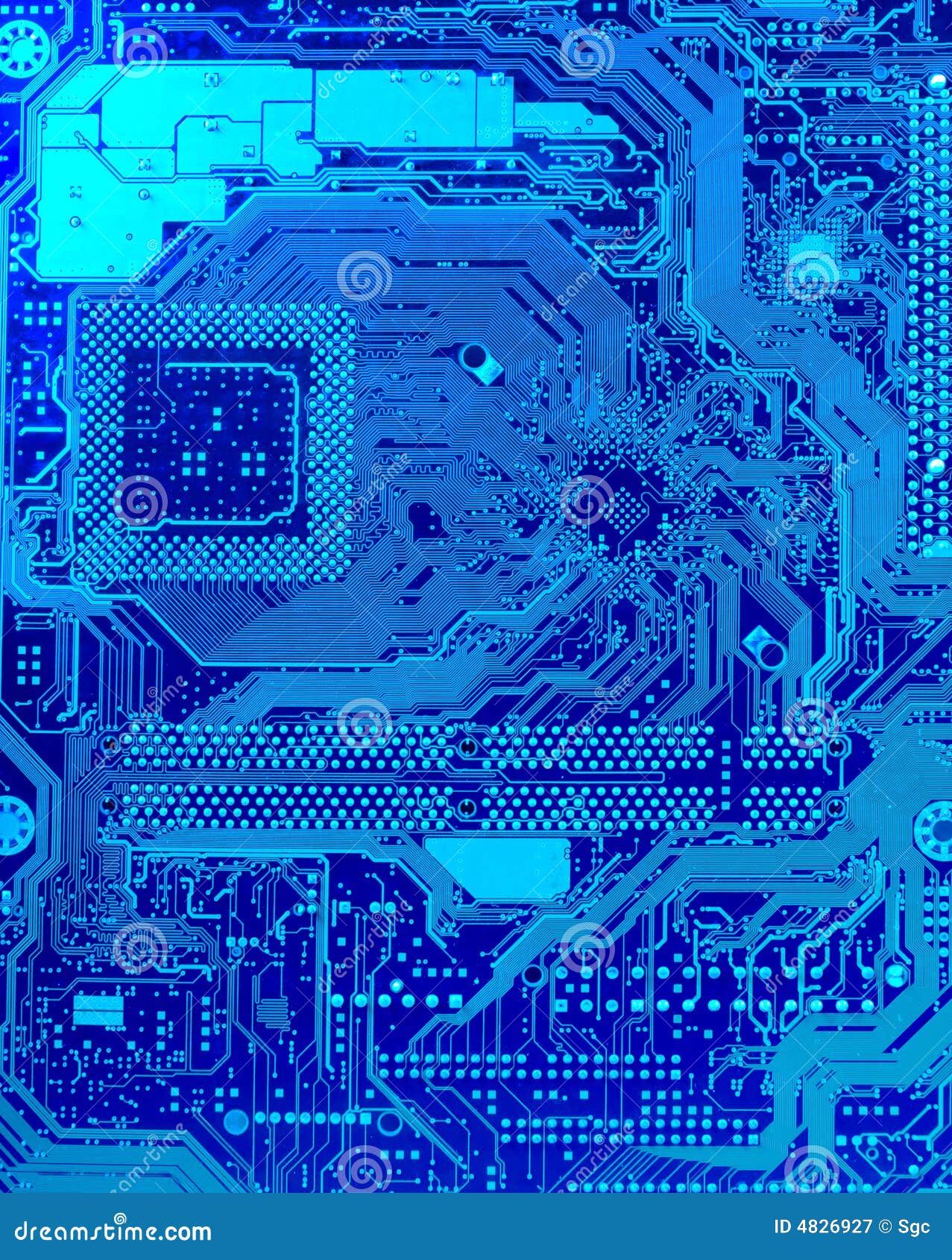 Circuit board in blue stock image. Image of computer, path - 4826927