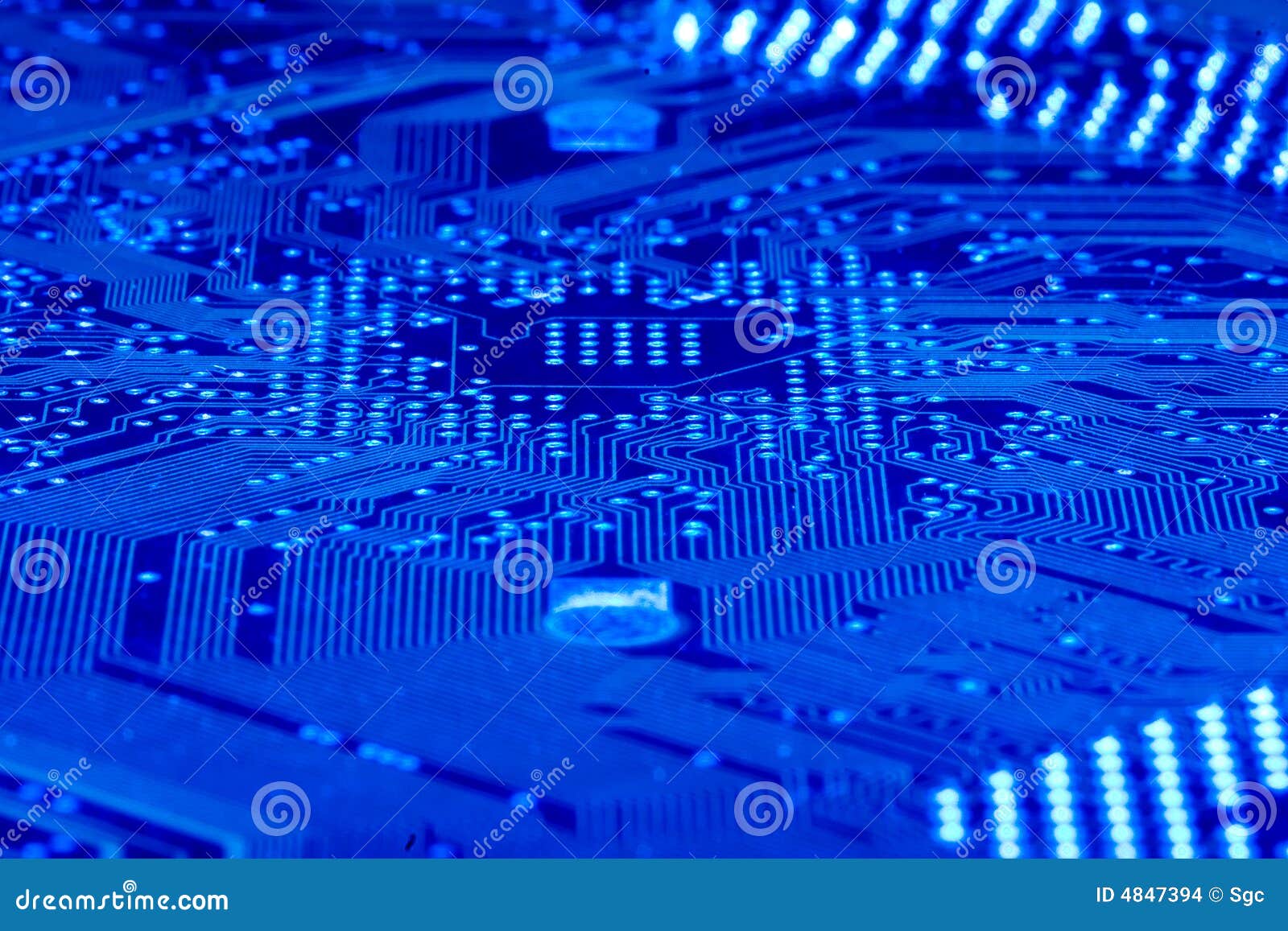 Circuit board in blue 5 stock photo. Image of chip, computer - 4847394