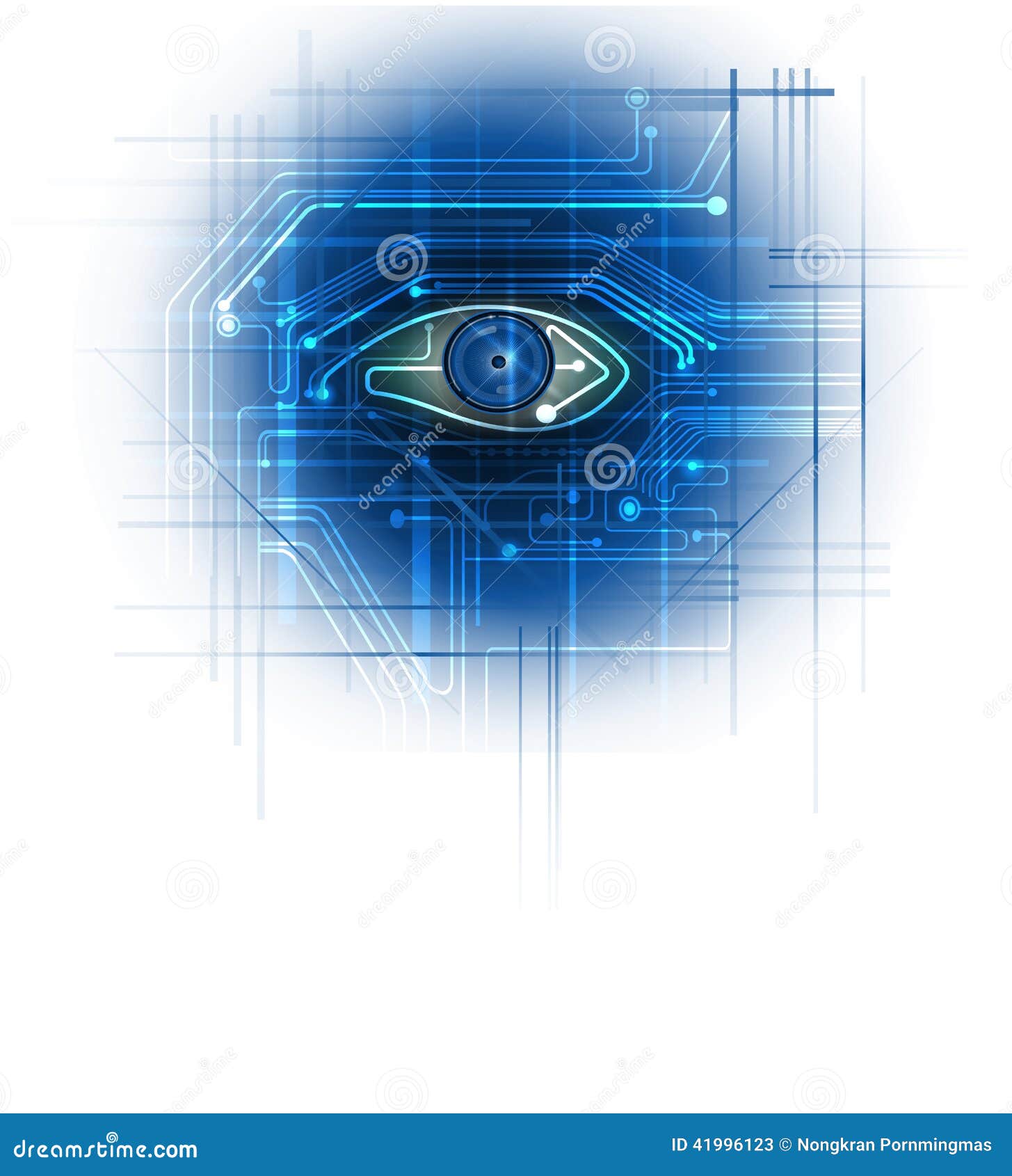 Circuit Board- Blue Eye Technology Background Stock Vector ...
