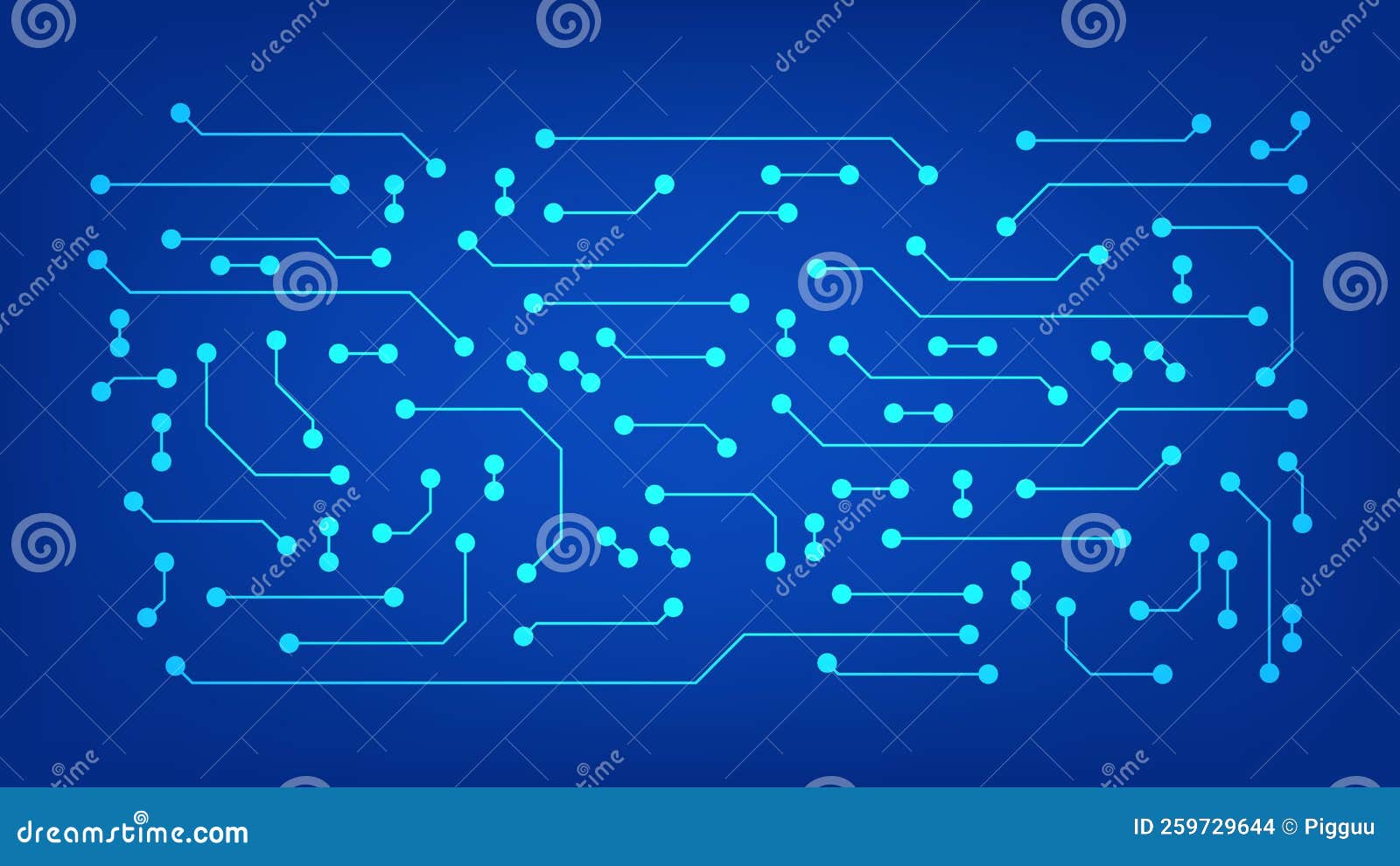 Circuit Board with Blue Lighting Background. Technology and Hi Tech ...