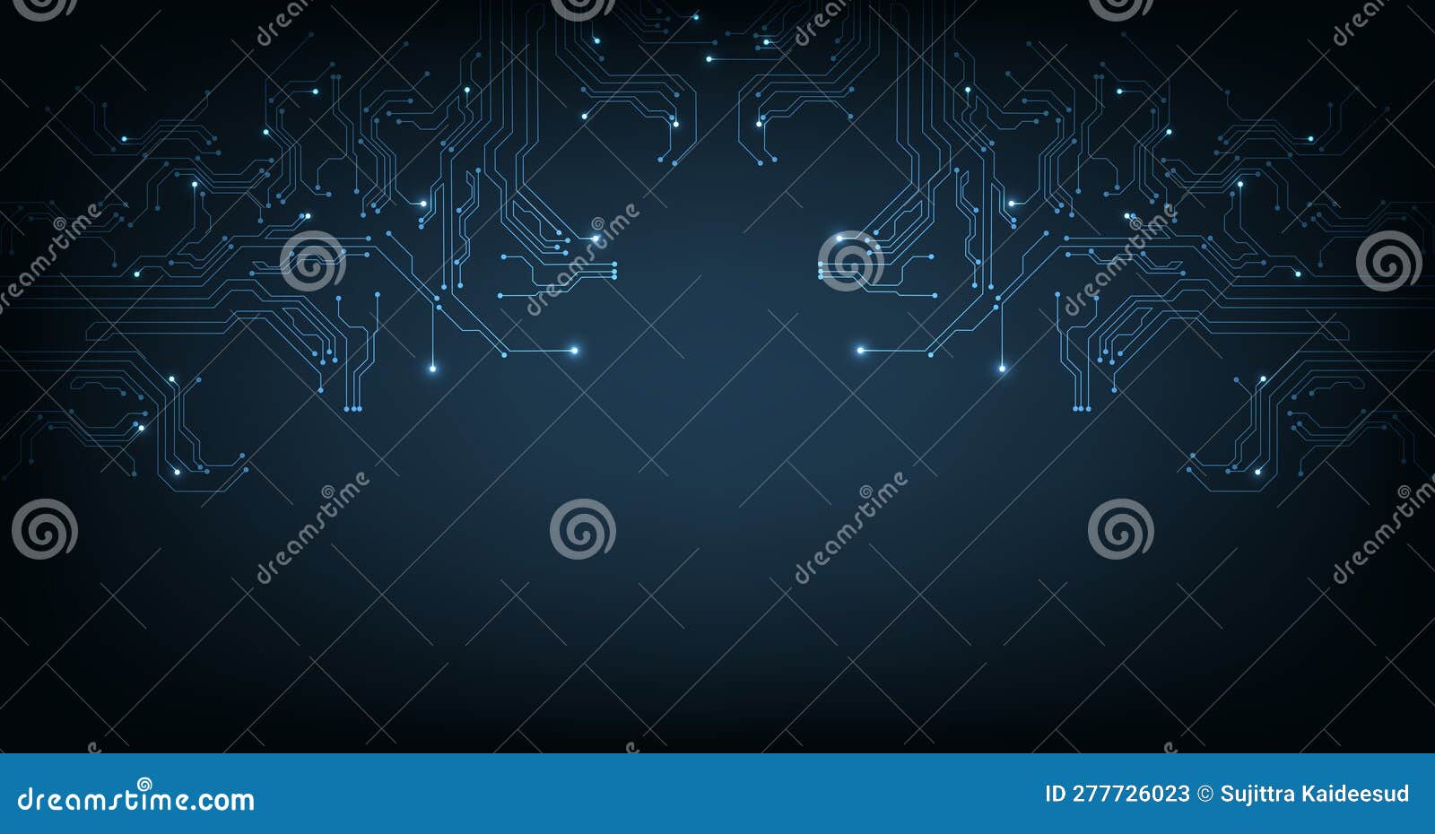 Circuit Board Blue Technology Background Stock Vector - Illustration of ...