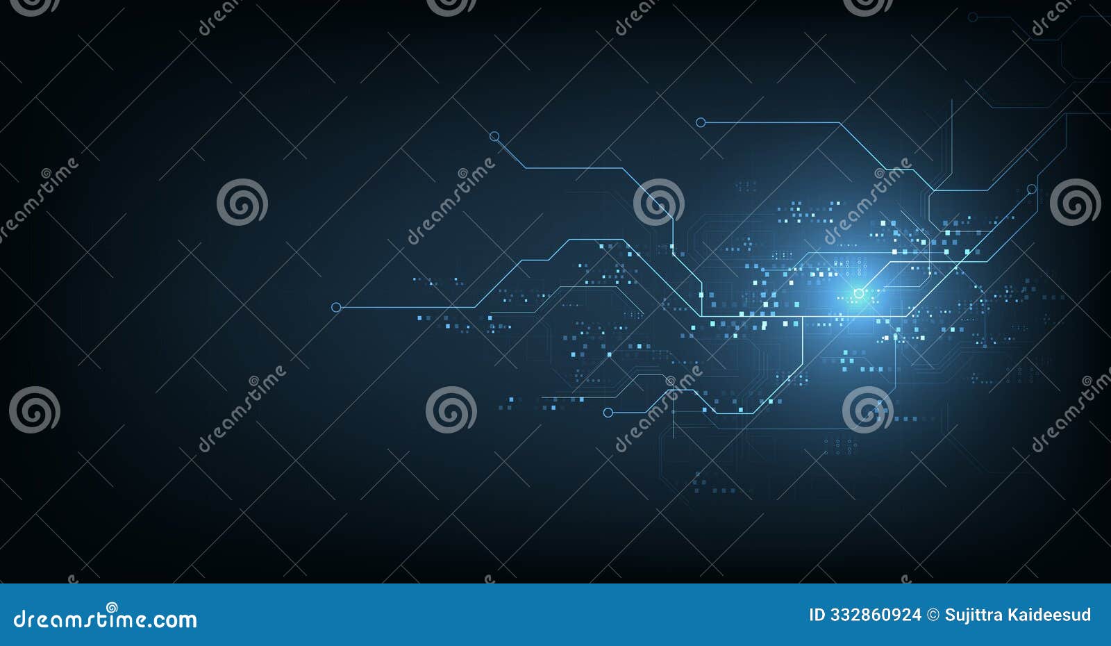 Circuit Board Blue Technology Background Stock Illustration ...