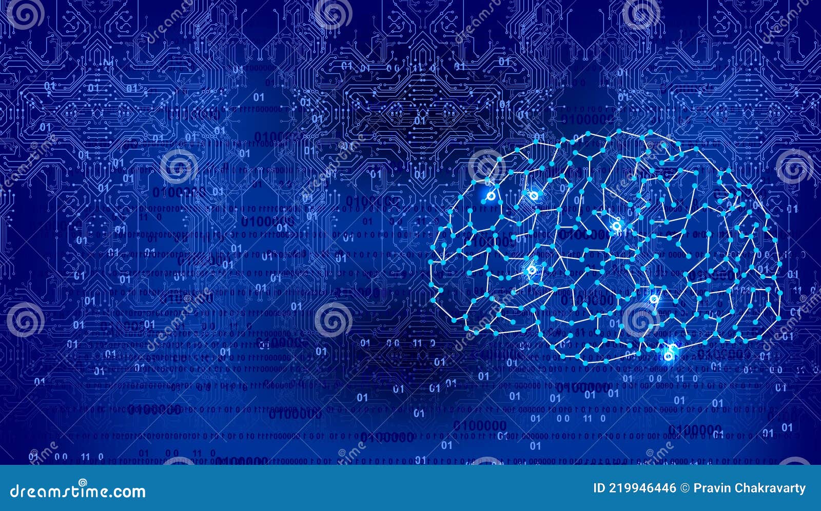 Circuit Board Brain Background Abstract Technology Connection ...