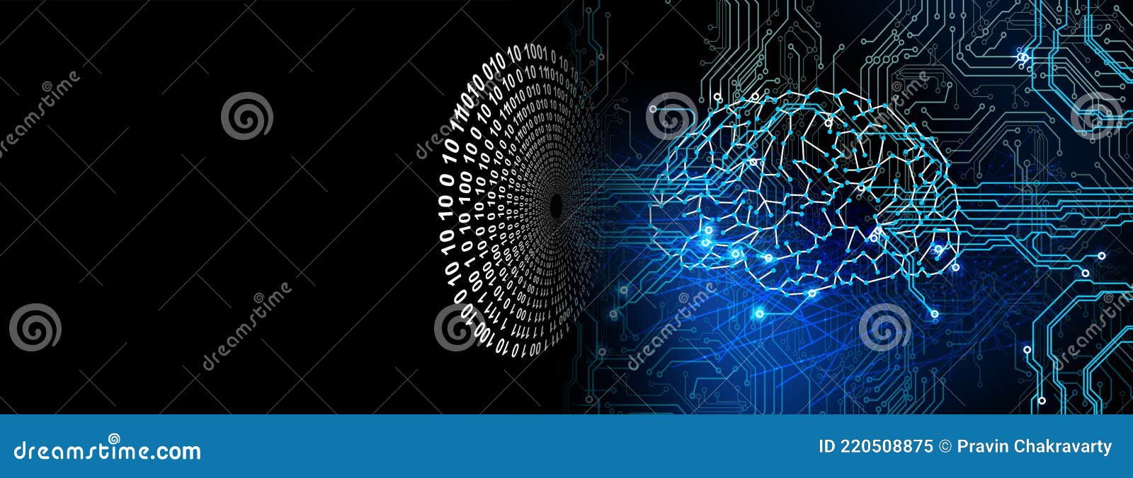 Circuit Board Brain Background Abstract Technology Connection ...