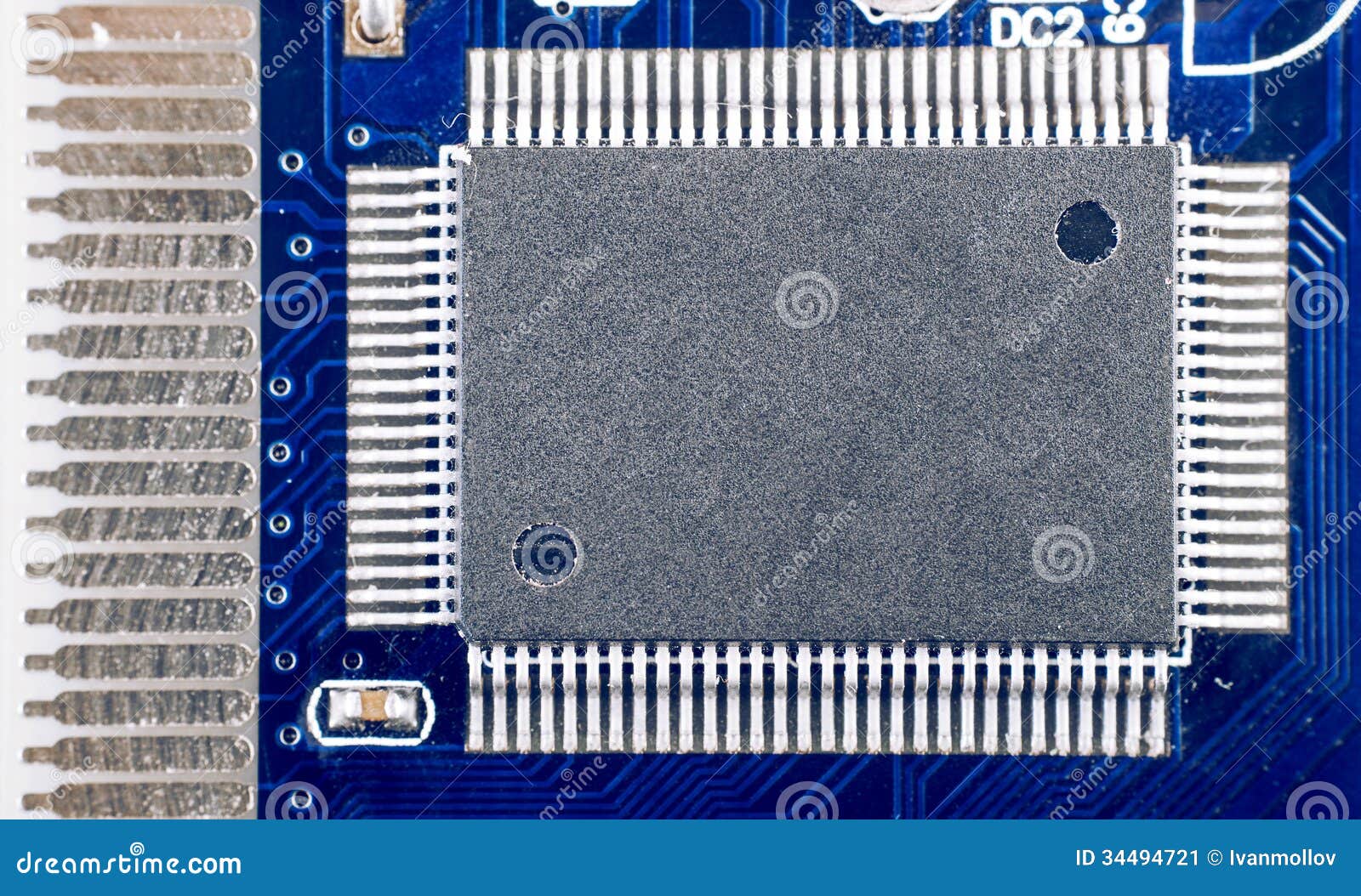 Circuit board chip closeup stock image. Image of board - 34494721