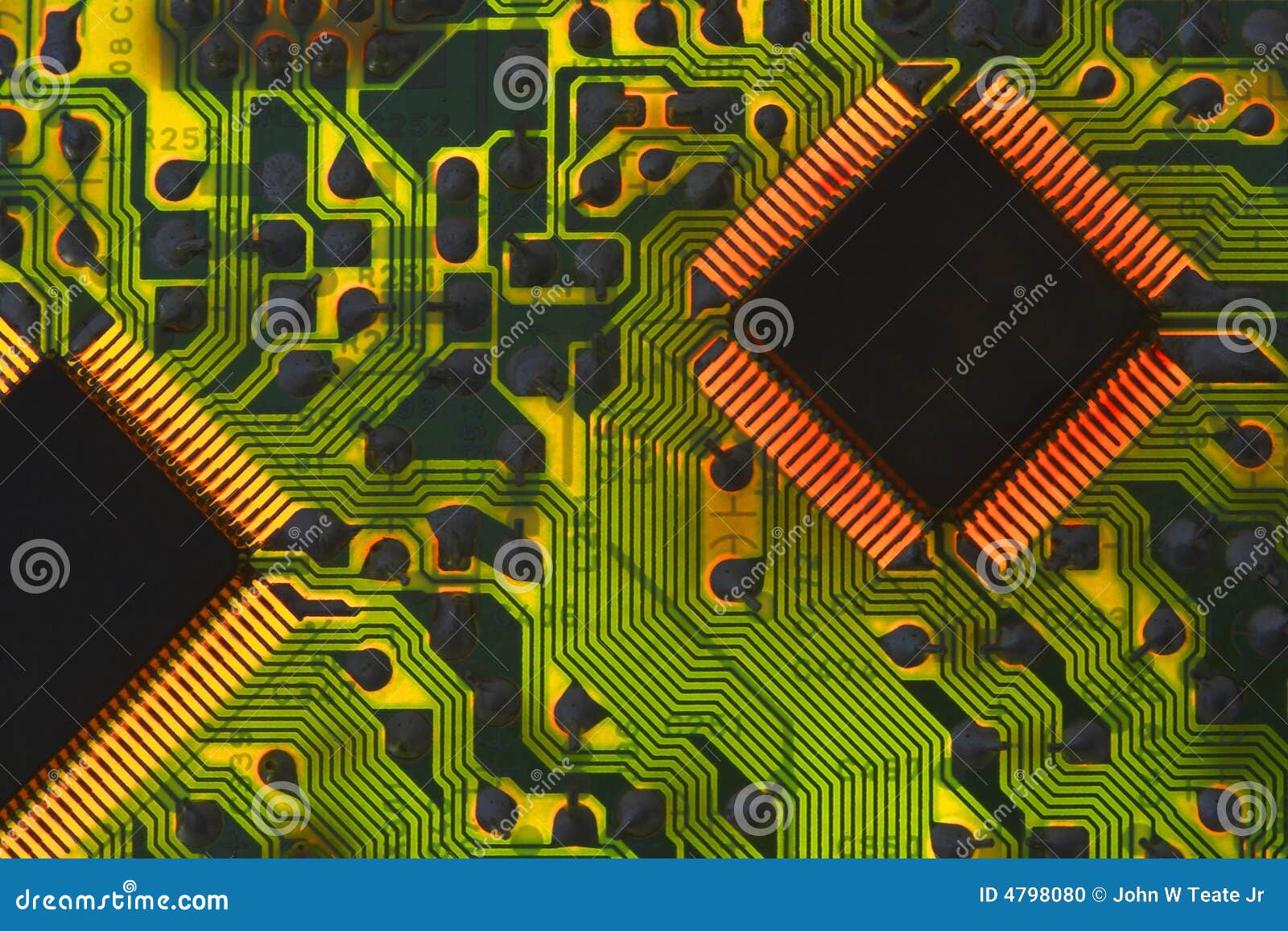 Circuit Board and Chips stock photo. Image of board, microchip - 4798080