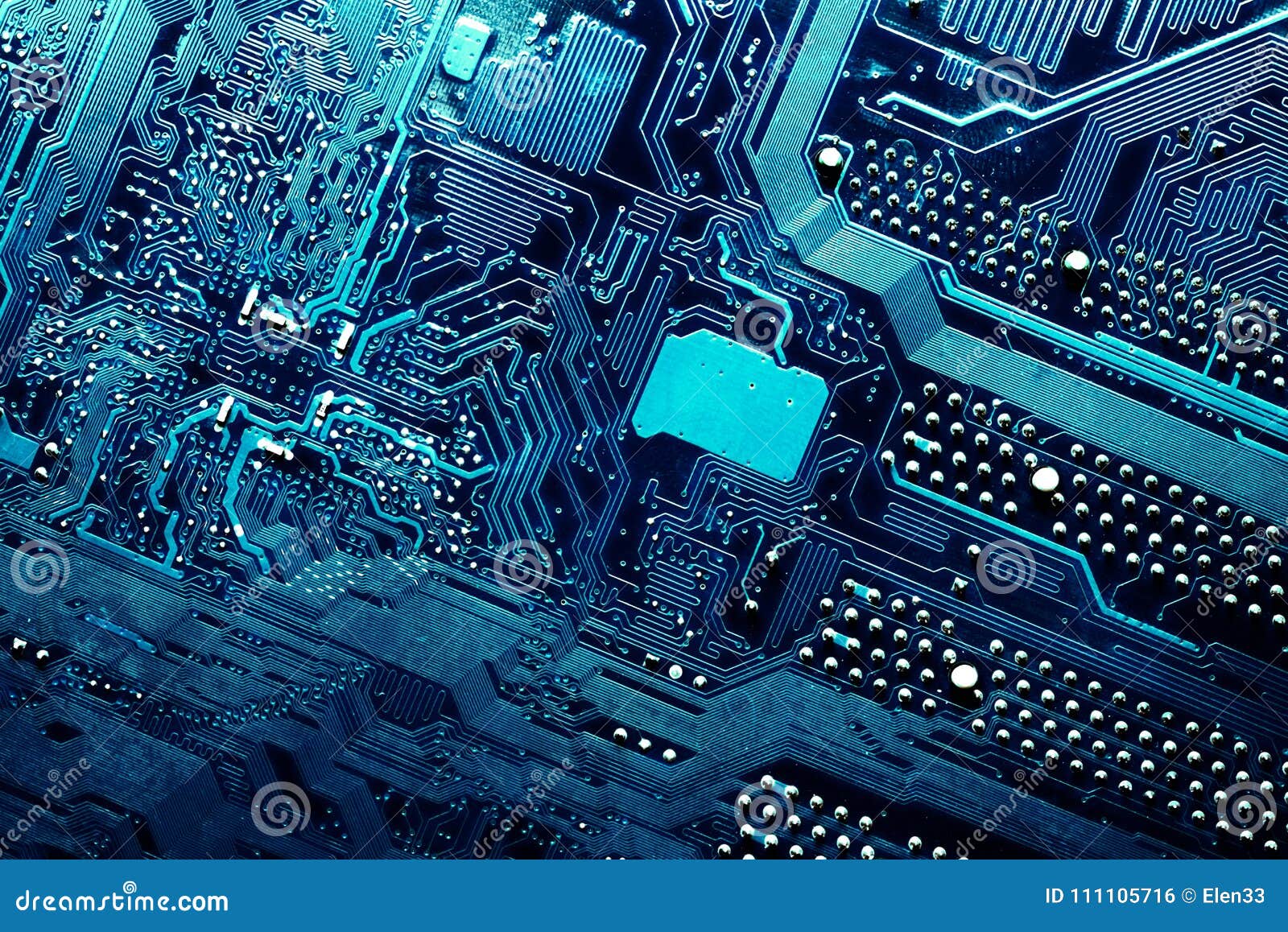 Circuit board stock photo. Image of blue, electronic - 111105716