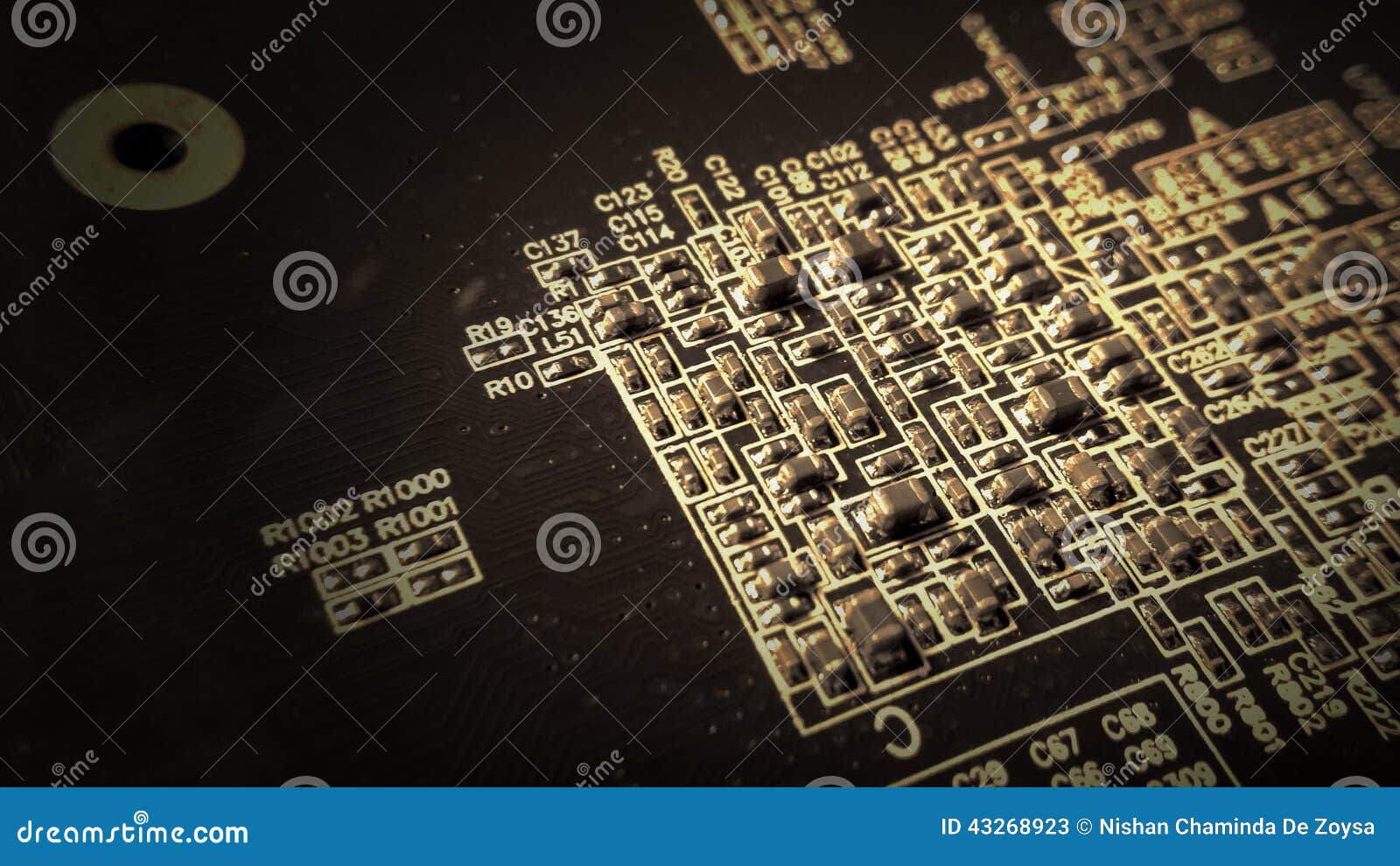 Circuit Board Close Up with Transistors Stock Image - Image of chips ...