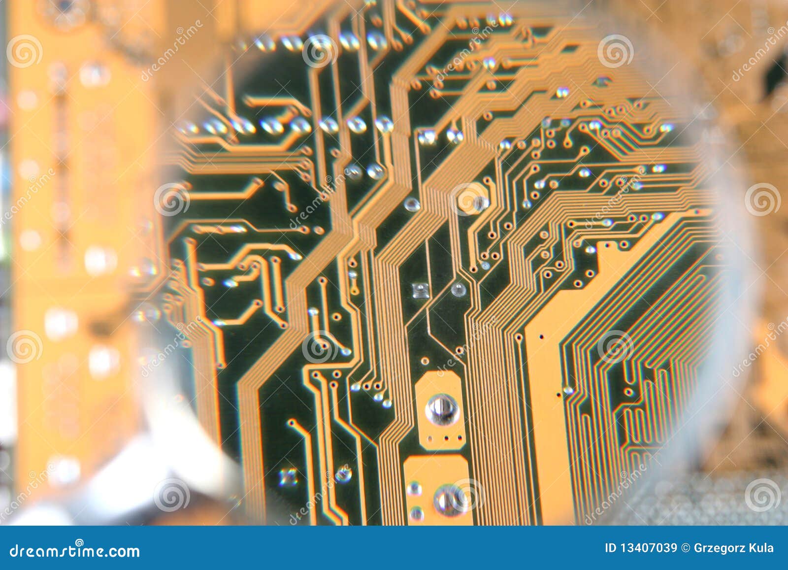 Circuit board closeup stock image. Image of components - 13407039
