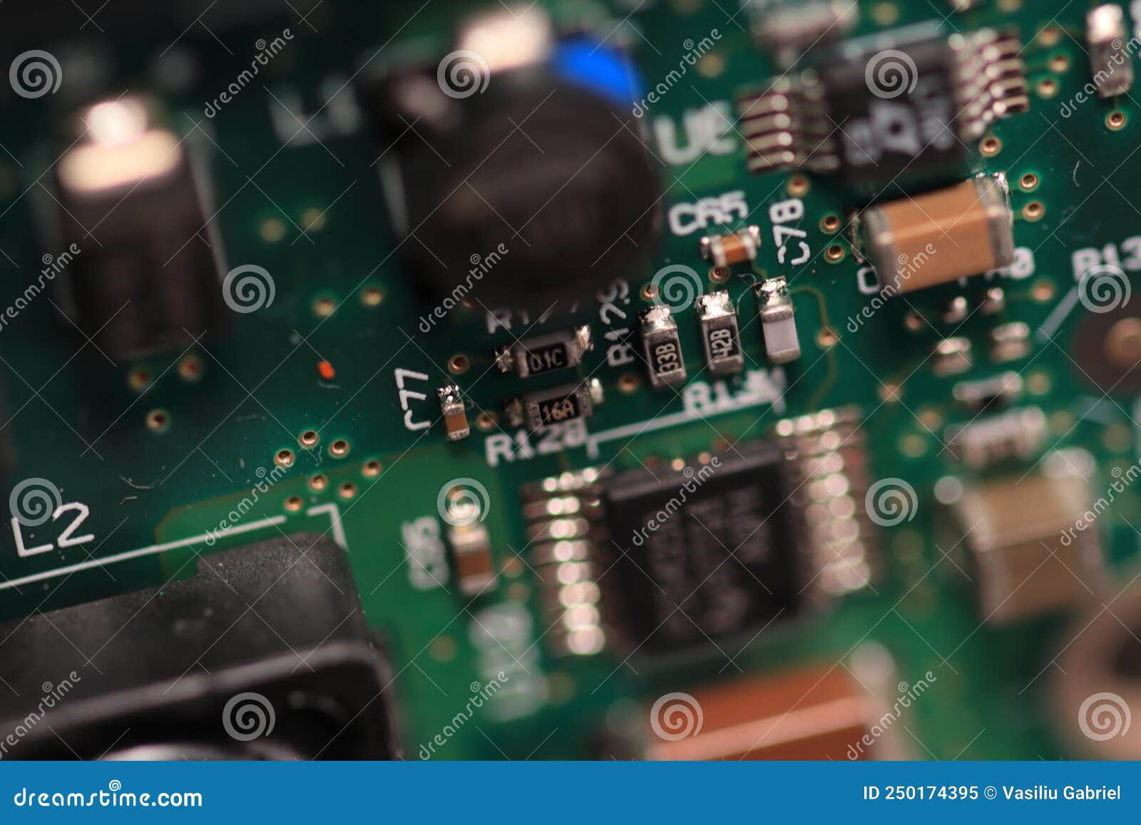 Electronic Circuits on the Prototype Board Stock Image - Image of ...