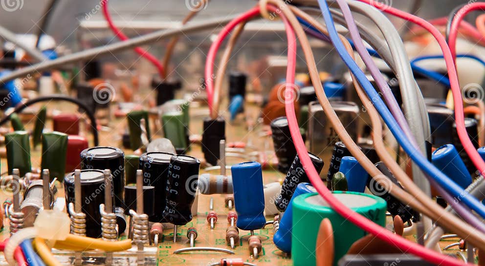 Circuit Board with Components Stock Photo - Image of electronic ...