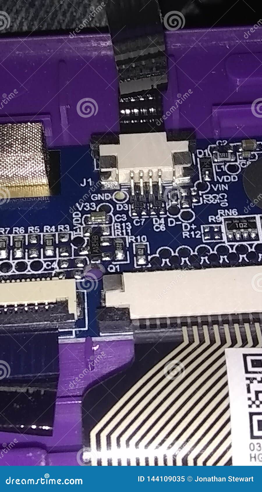 Circuit Board and Components Stock Image - Image of electronic, board ...