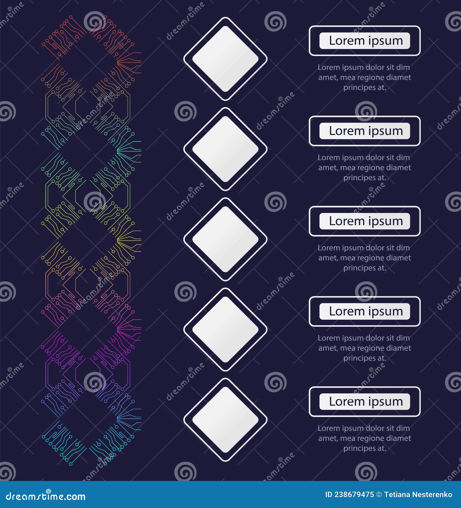 Circuit Board Components Infographic Chart Design Element Set Stock ...