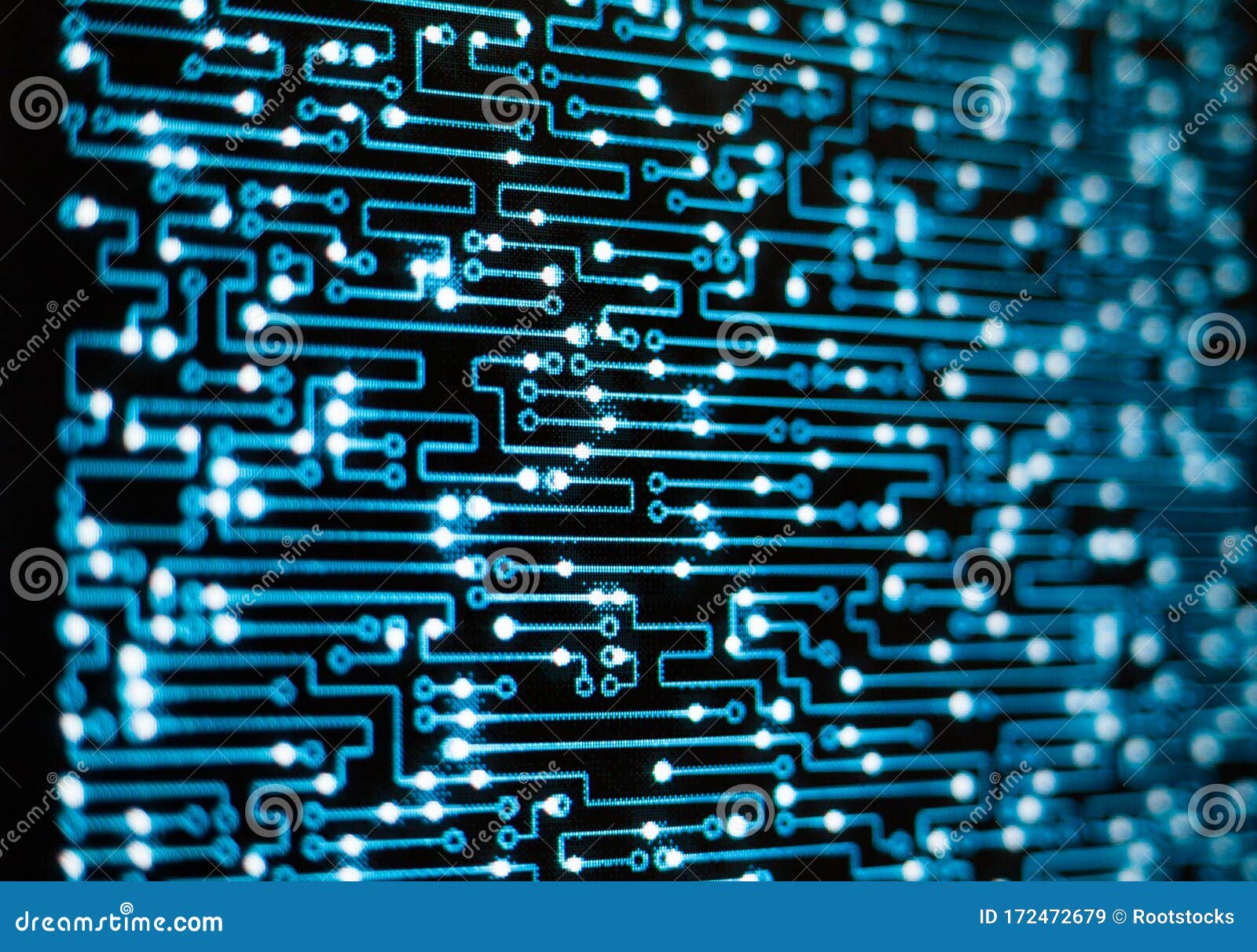 Circuit Board on the Computer Screen Stock Image - Image of motherboard ...