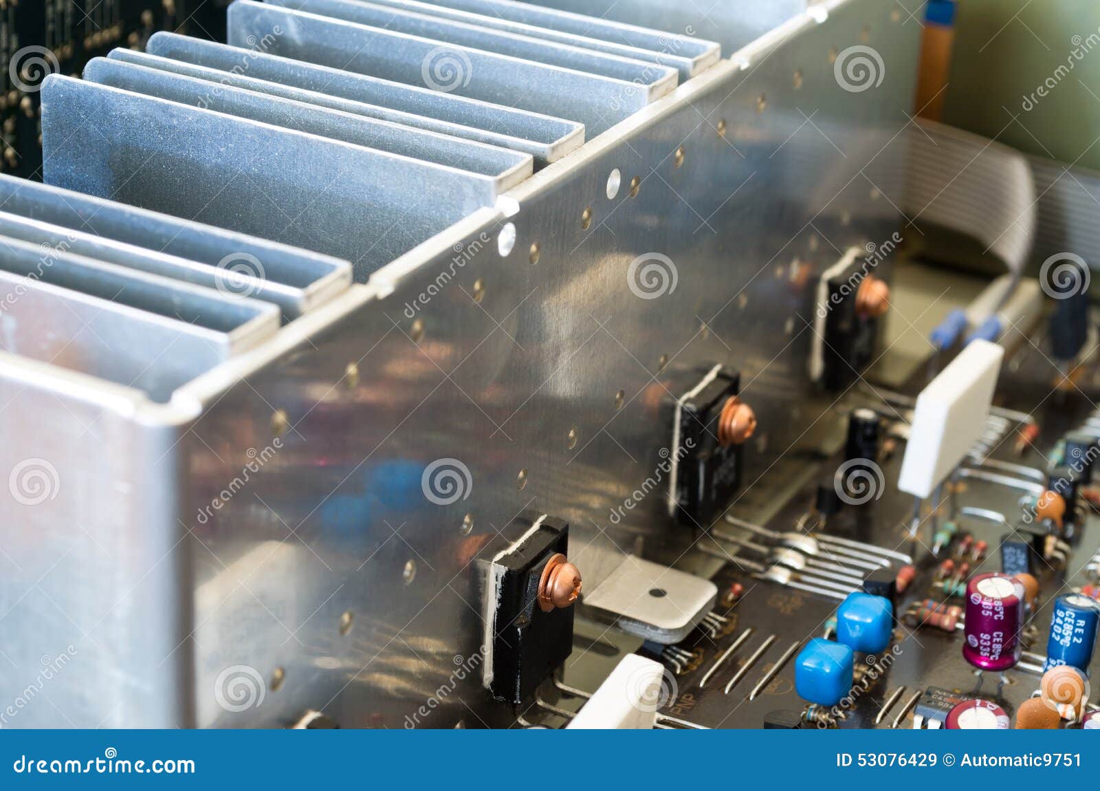 Circuit Board with Cooling Fins Stock Image - Image of science ...