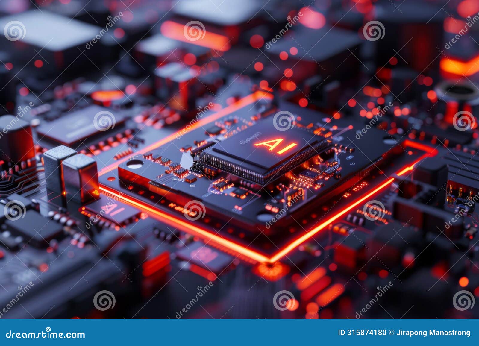 Circuit Board Cpu Or Gpu Processor Microchip Starting Artificial