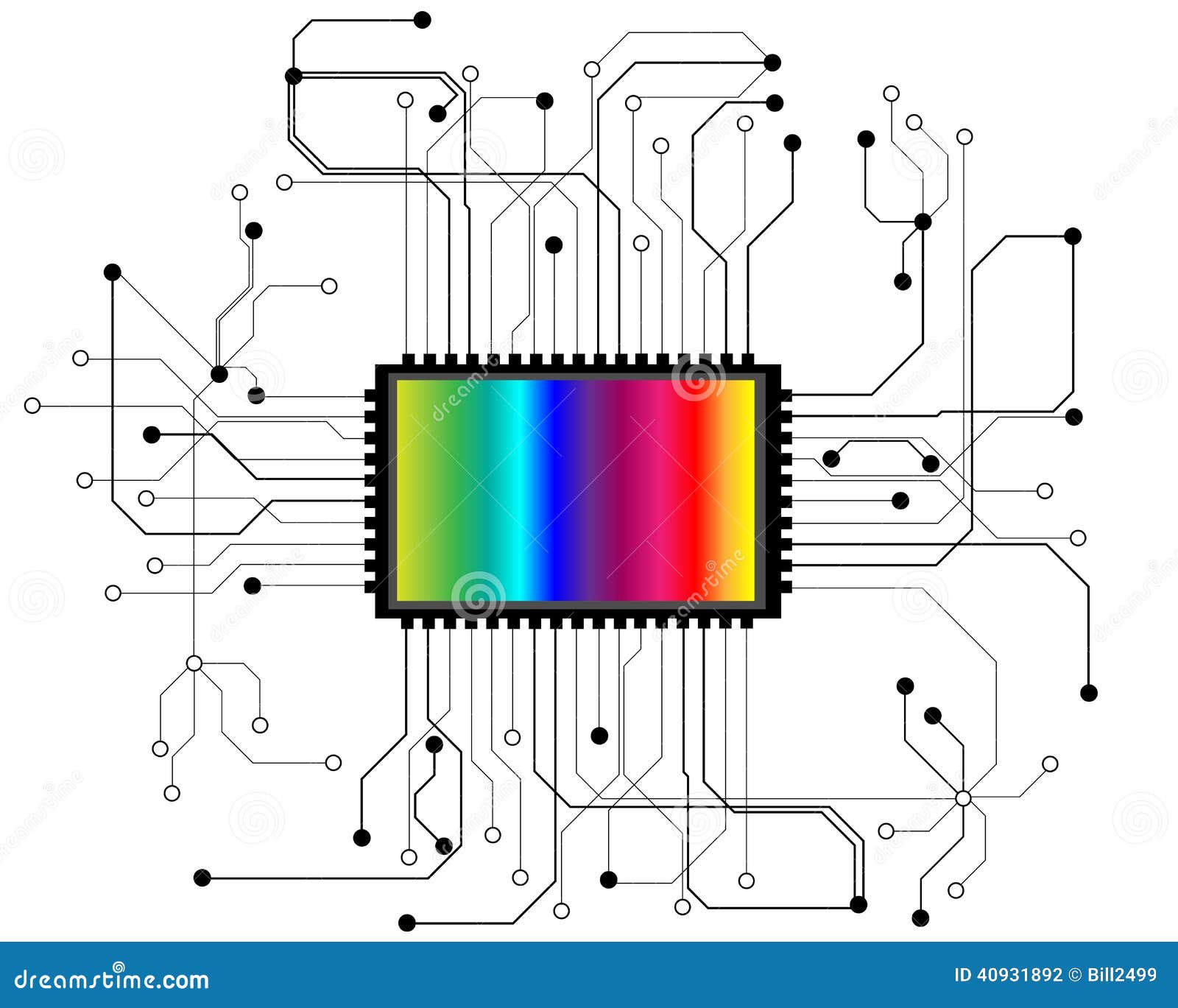 Circuit board cpu, stock illustration. Illustration of hardware - 40931892