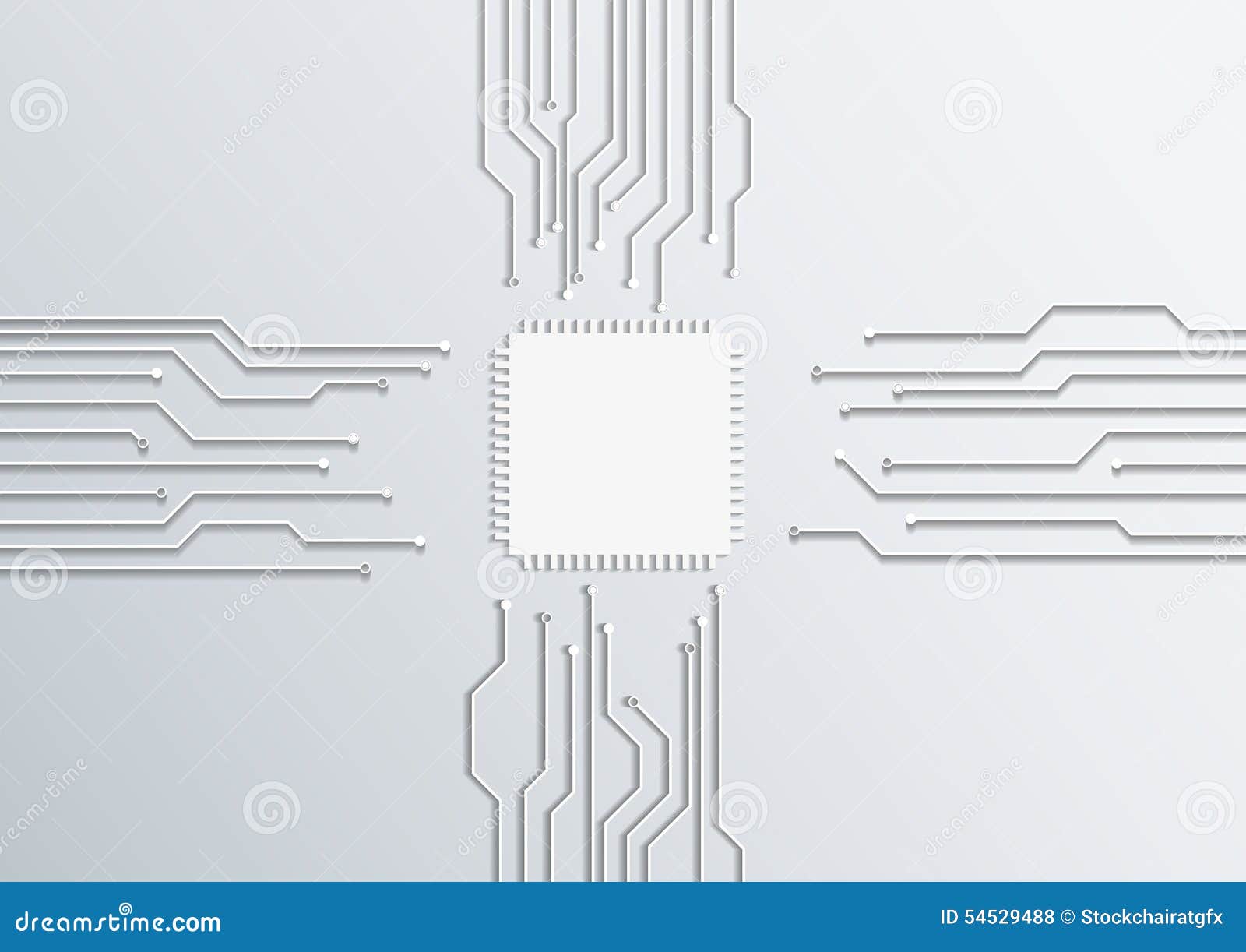 Circuit board cpu stock vector. Illustration of integrated - 54529488