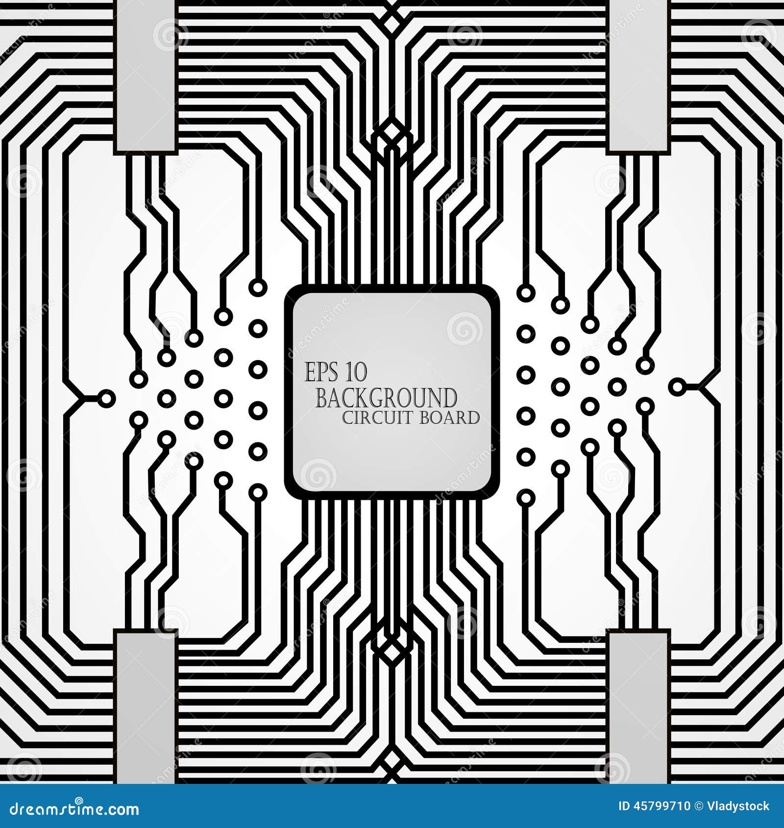 Circuit Board Cpu. Vector Illustration Stock Vector - Illustration of ...