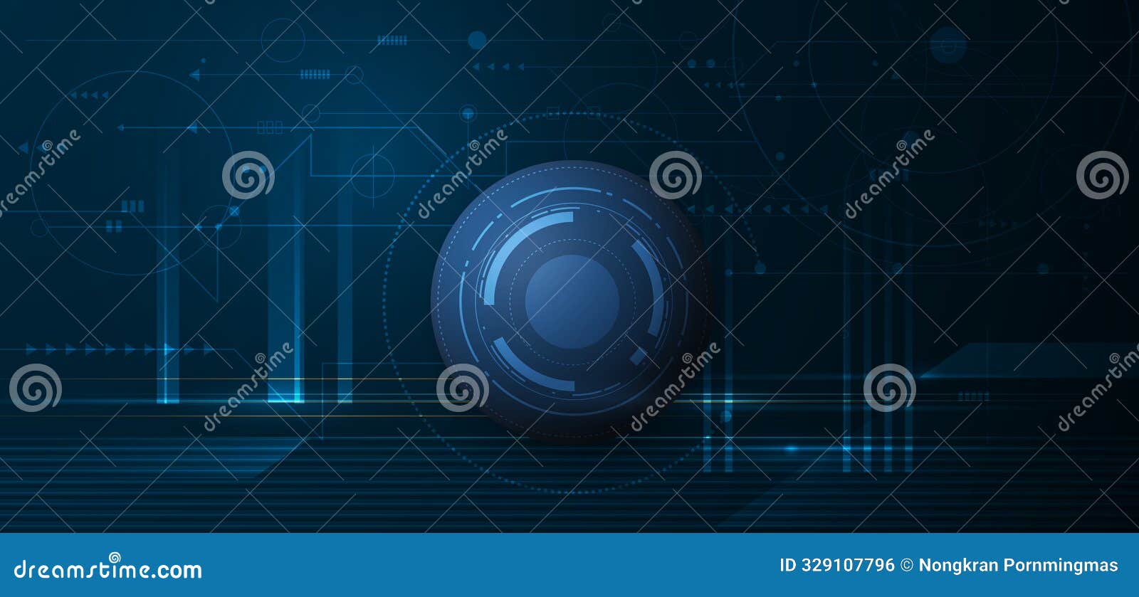 Vector Illustration Design, Digital Eyeball and Line on Circuit Board ...