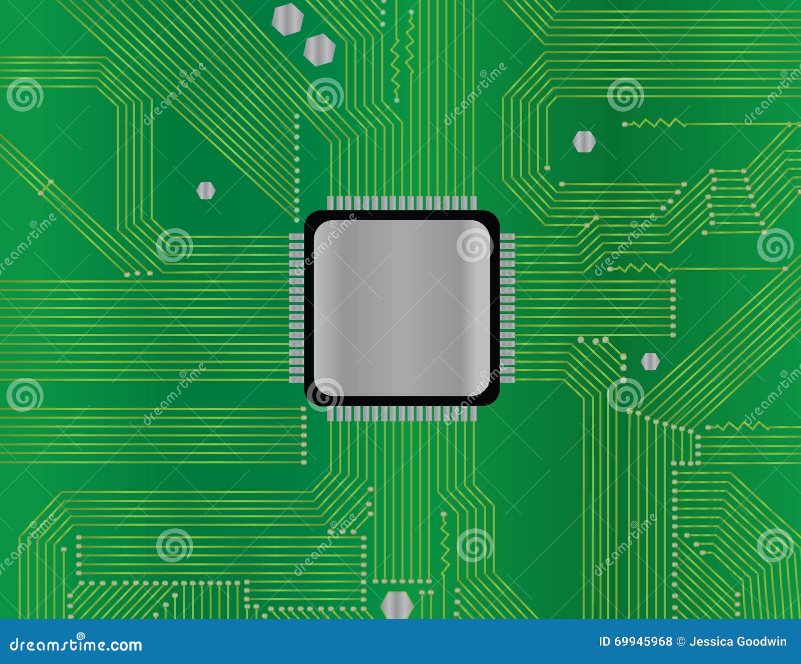 Circuit Board stock illustration. Illustration of drawing - 69945968