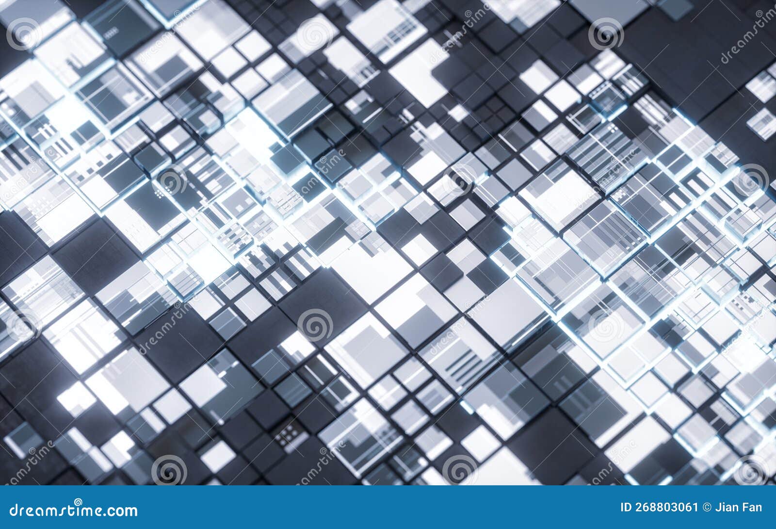 Circuit Board and Electrical Chip Core, 3d Rendering Stock Illustration ...