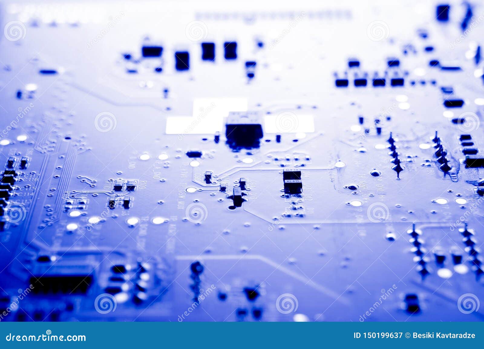 Circuit Board with Electronic Components. Electronic Circuit Board in ...