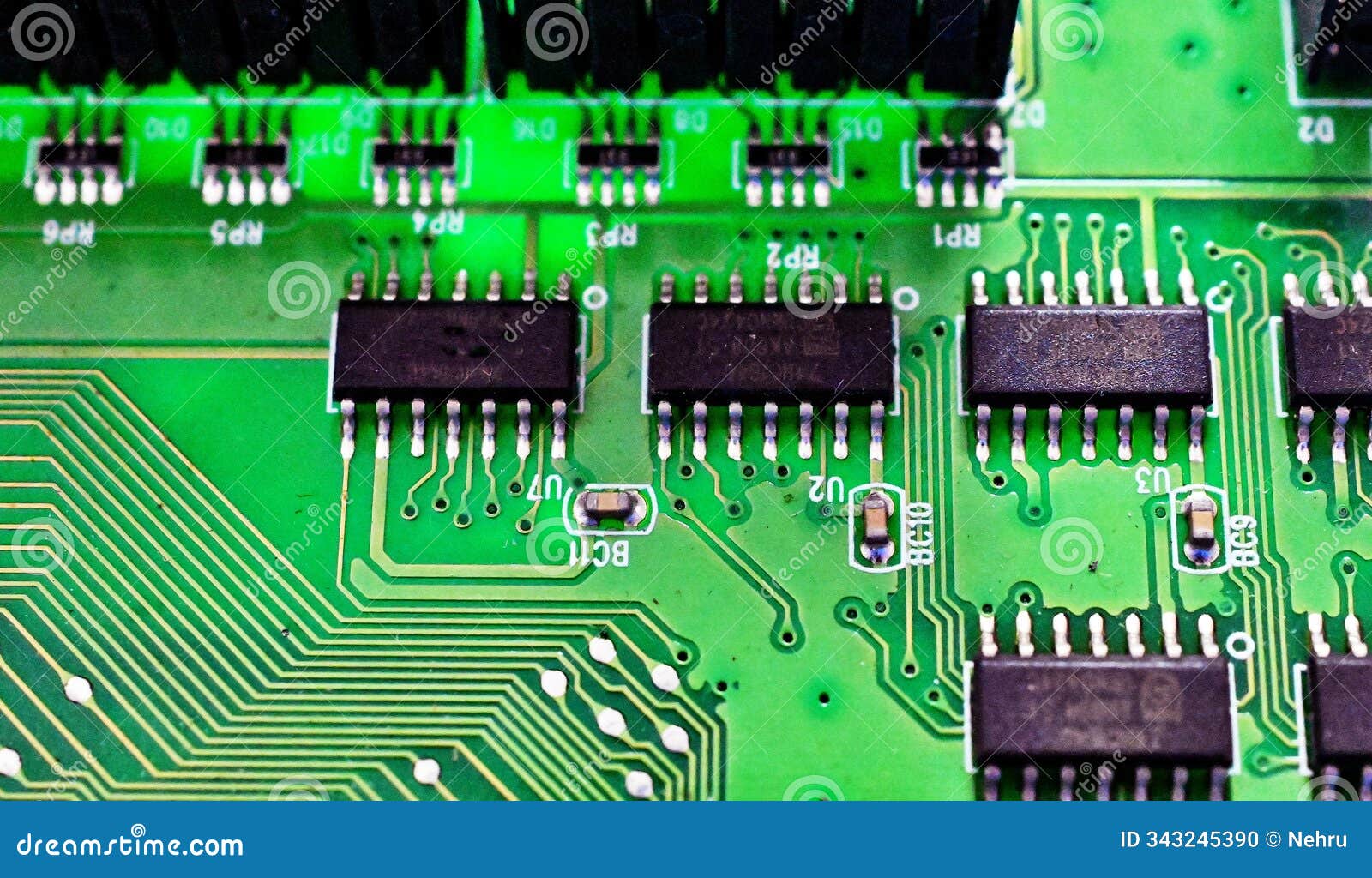 Circuit Board with Electronic Components Close Up Image , Technology ...