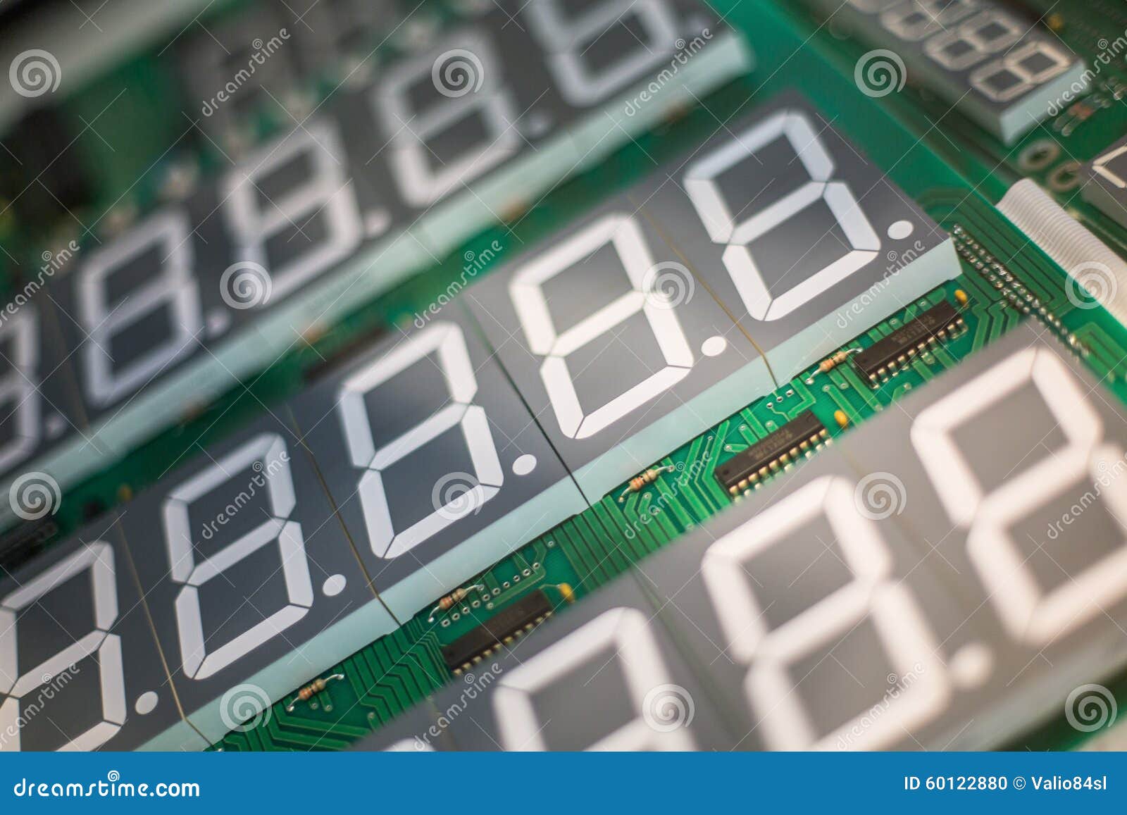 Circuit Board for Electronic Components with Display Stock Photo ...